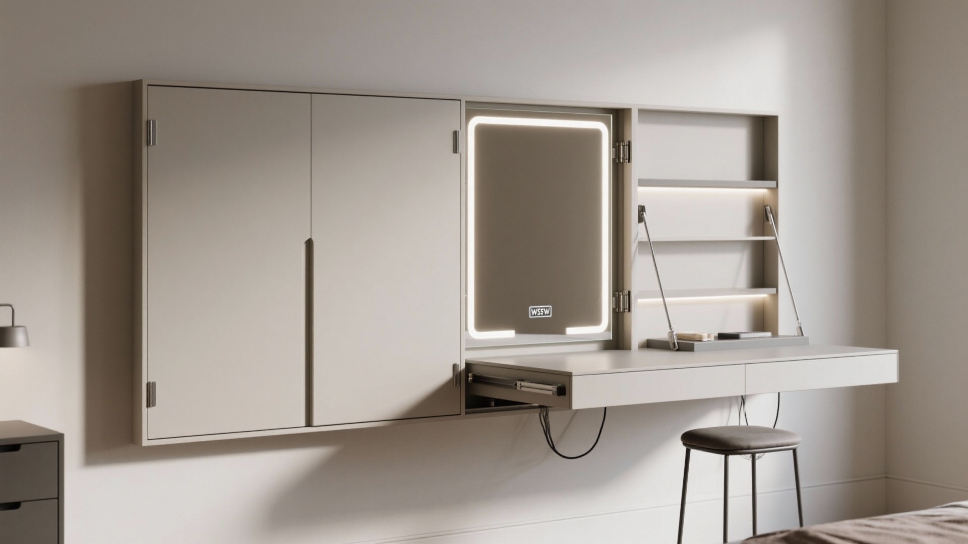 5 dressing table designs wall mounted ideas I love