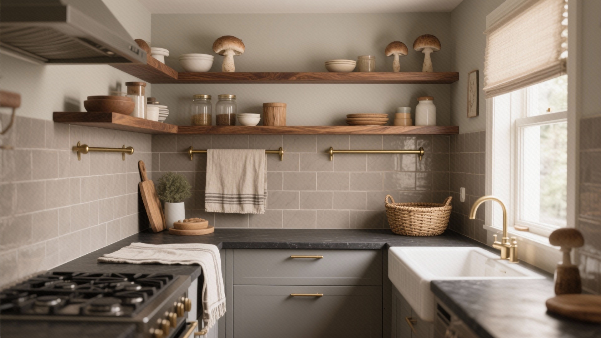 Mushroom kitchen cabinets: 5 small-space ideas