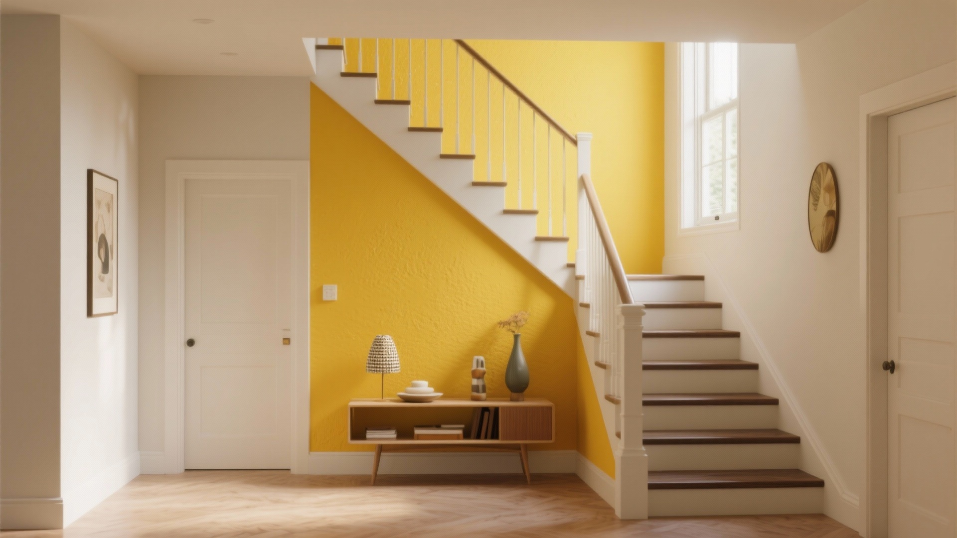 Stylish Staircase Wall Paint Color Ideas