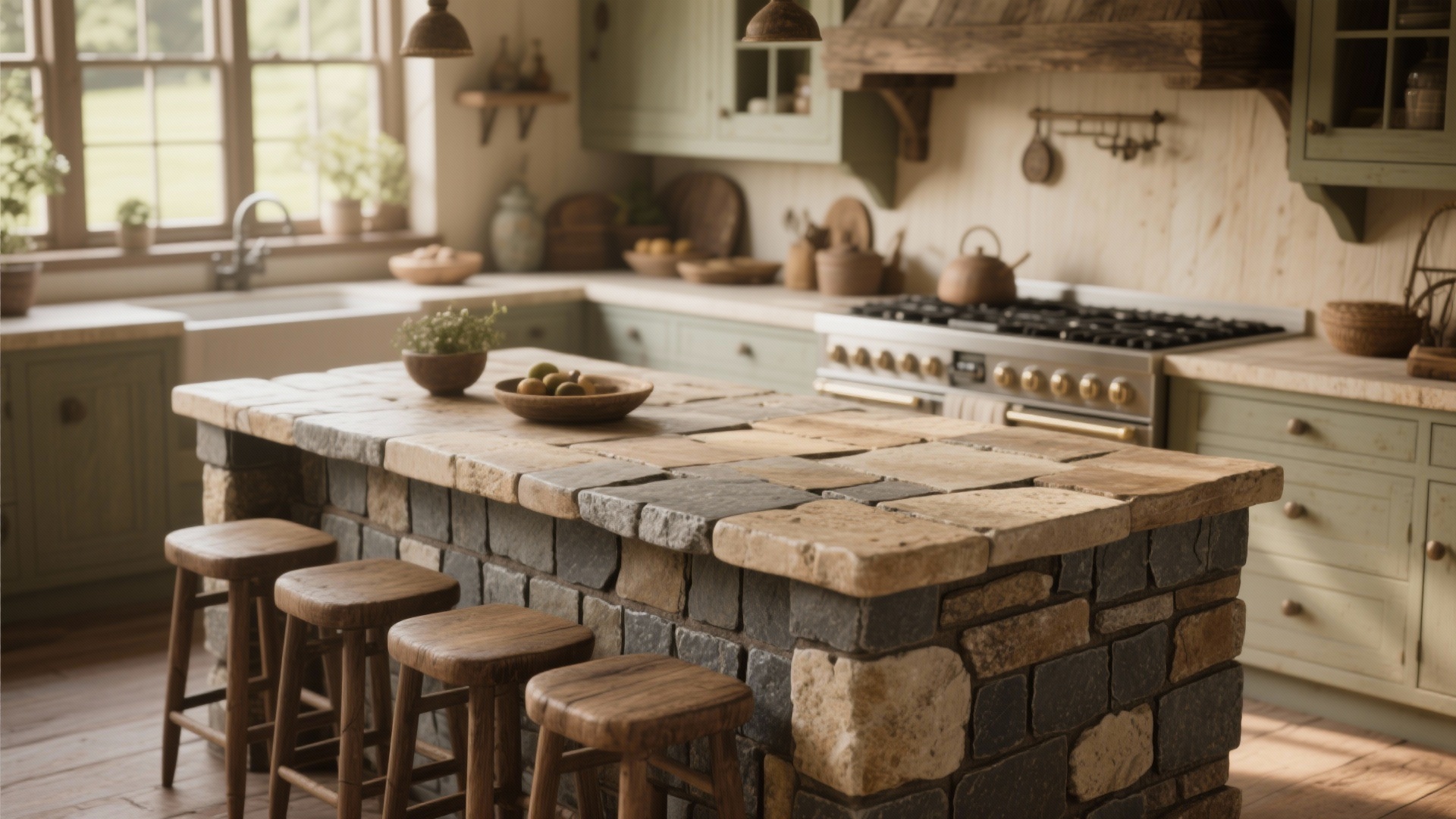 Kitchen Island Looks Plain? 10 Kitchen Island Tile Ideas