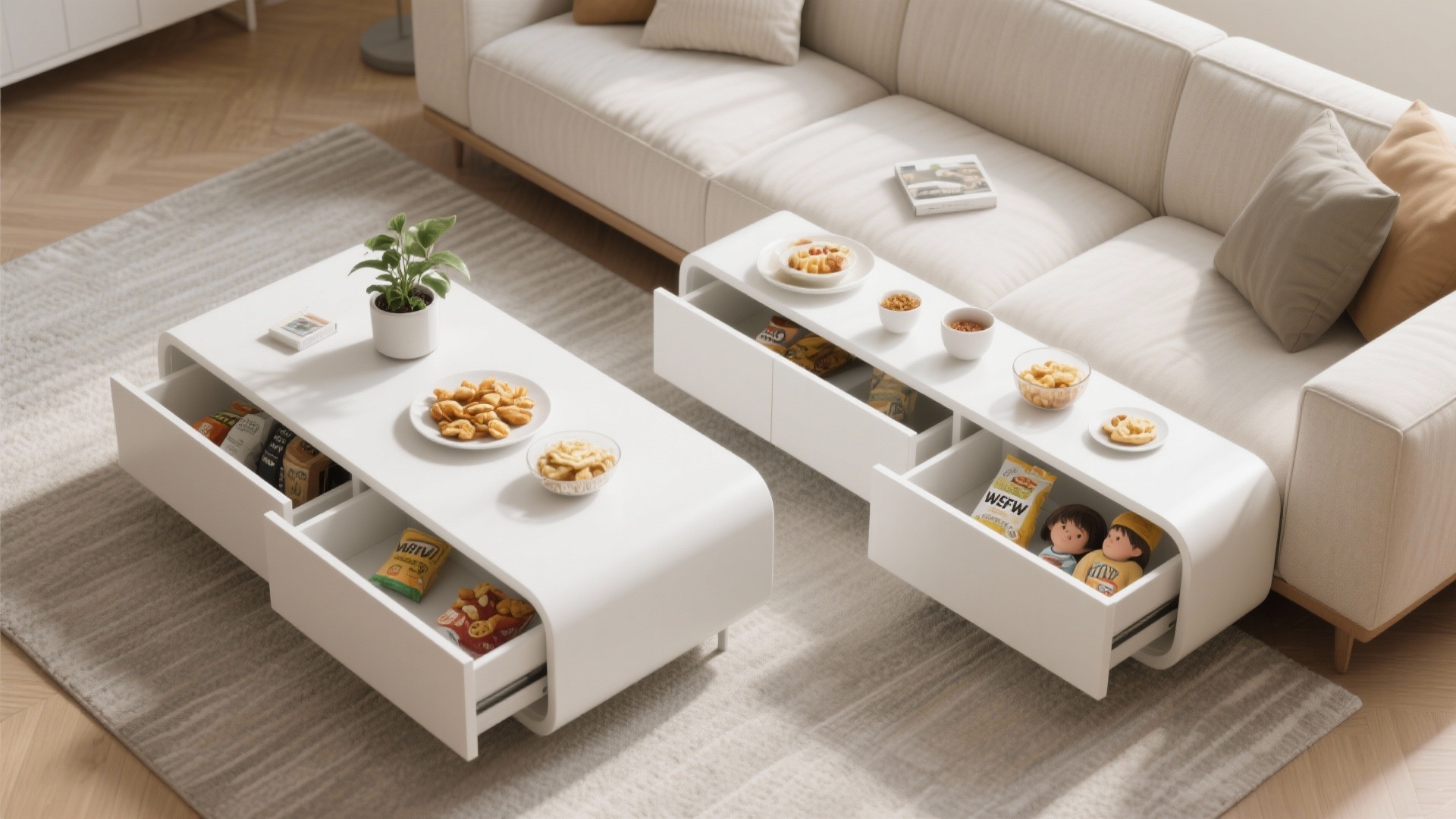 5 White Living Room Side Table Ideas