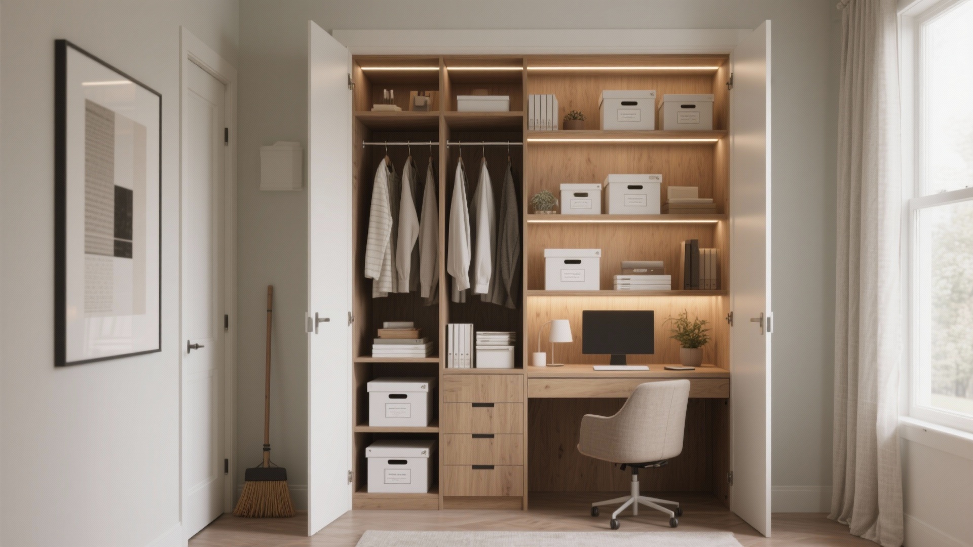 Office Closet Too Cluttered? 10 Office Closet Ideas That Add Real Storage