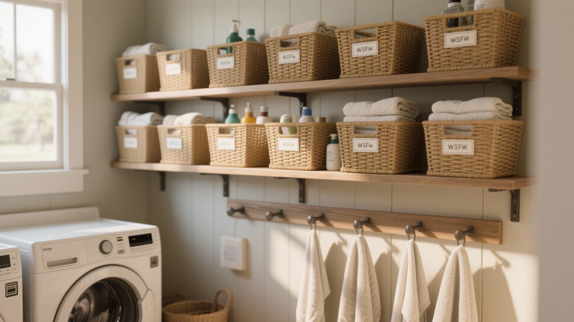 Small Laundry Room Still Cluttered? 5 Floating Shelves Ideas