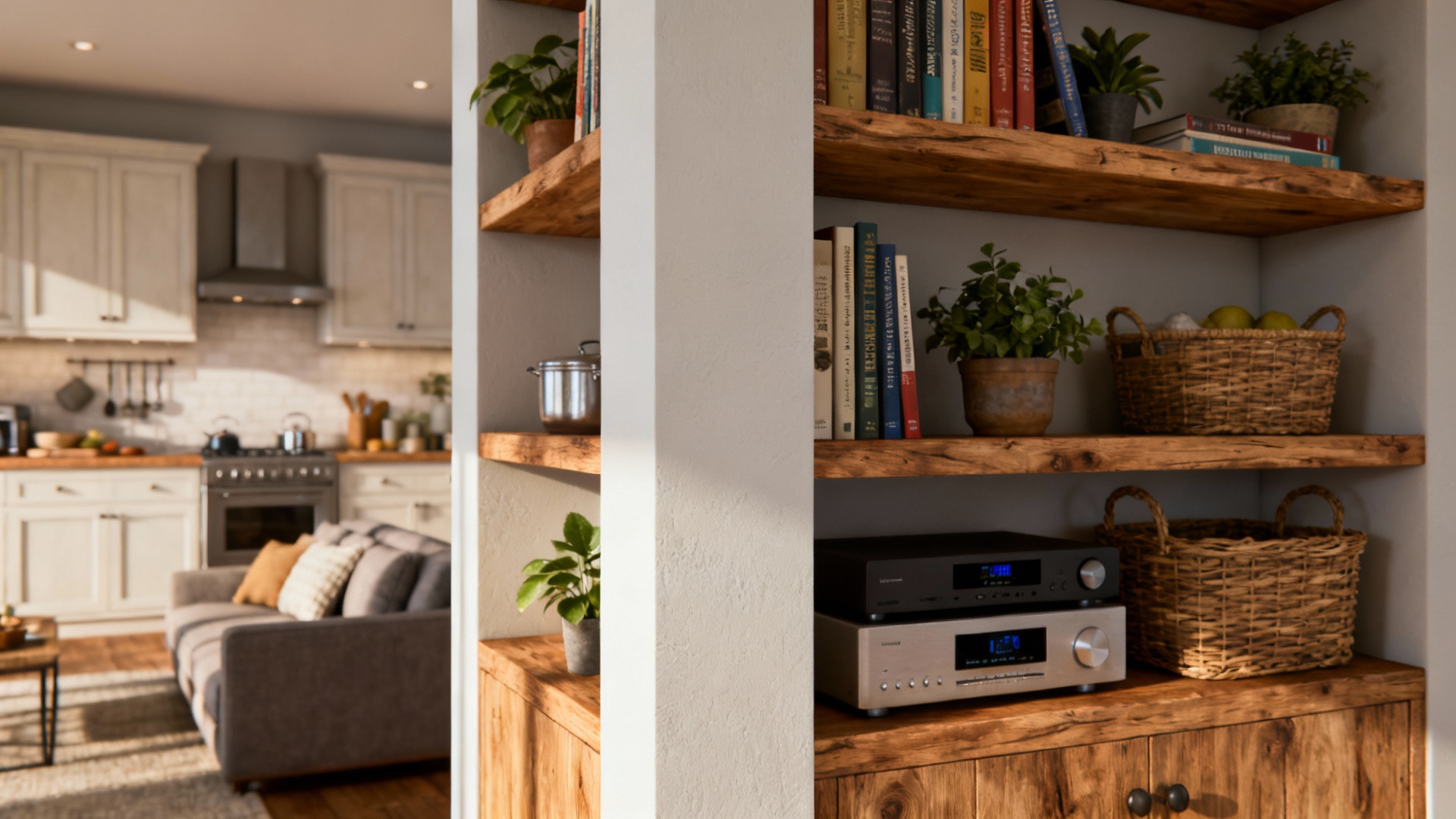 Kitchen Feels Too Open? Add a Half Wall to Separate Rooms