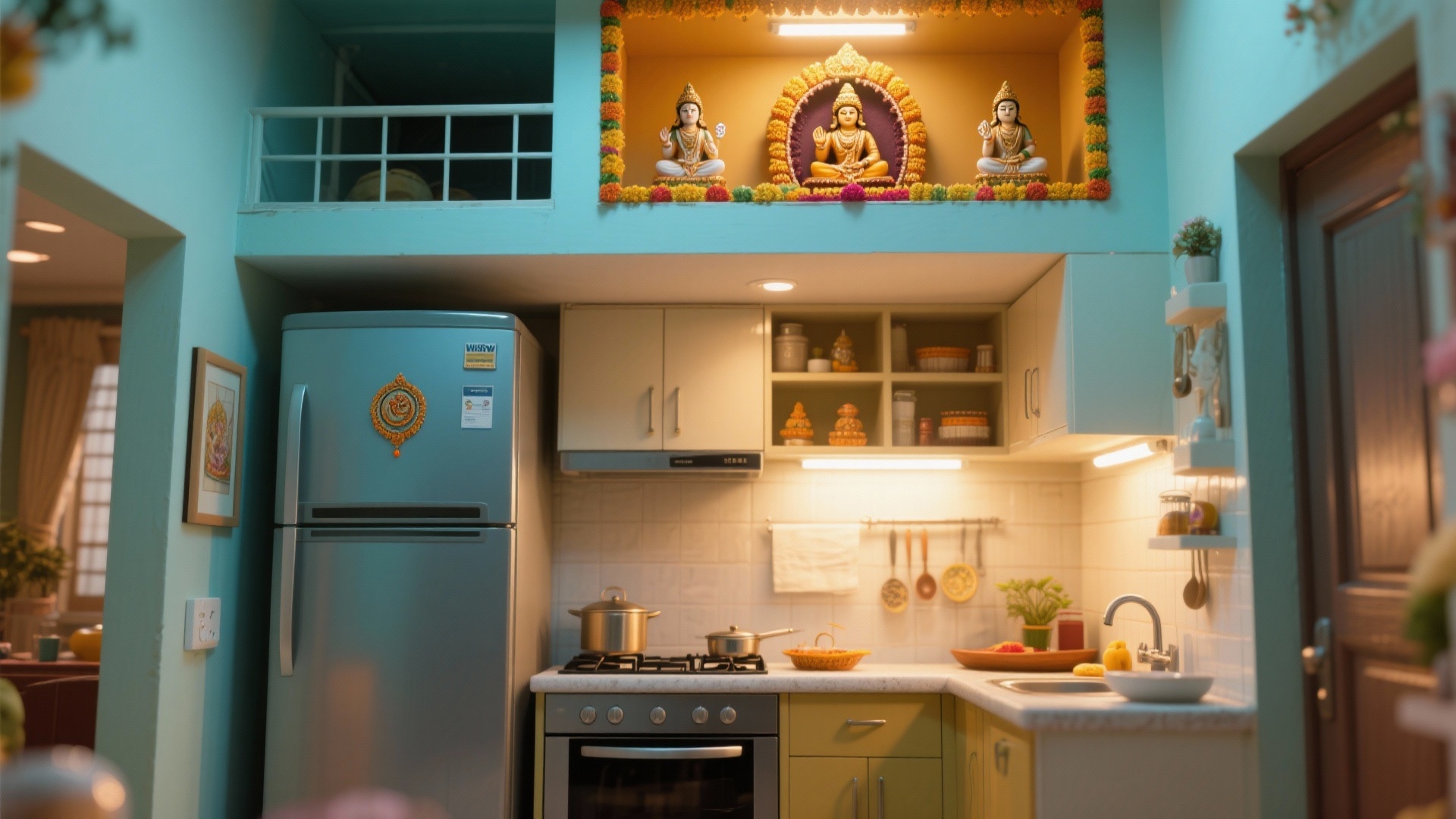 Pooja Room in Kitchen Feels Cramped? 10 Layout Ideas