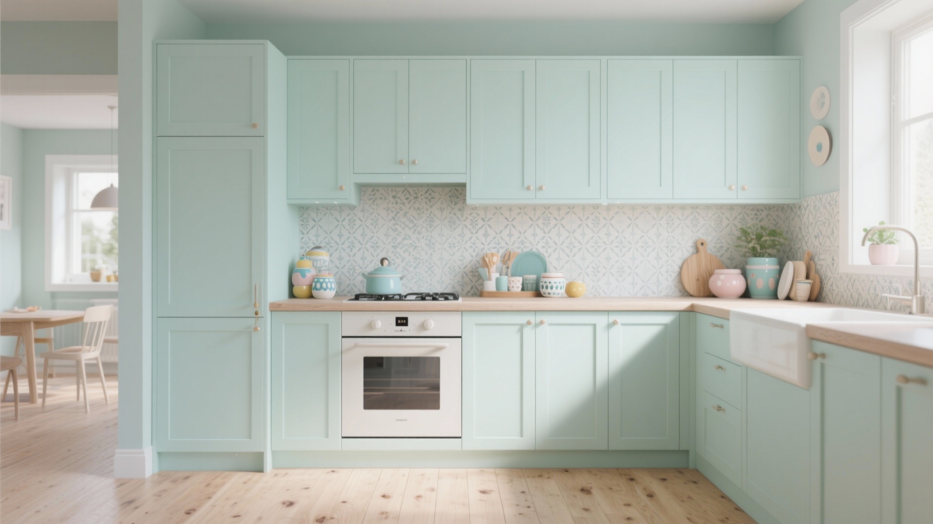 Kitchen walls and cabinets same color — 5 ideas