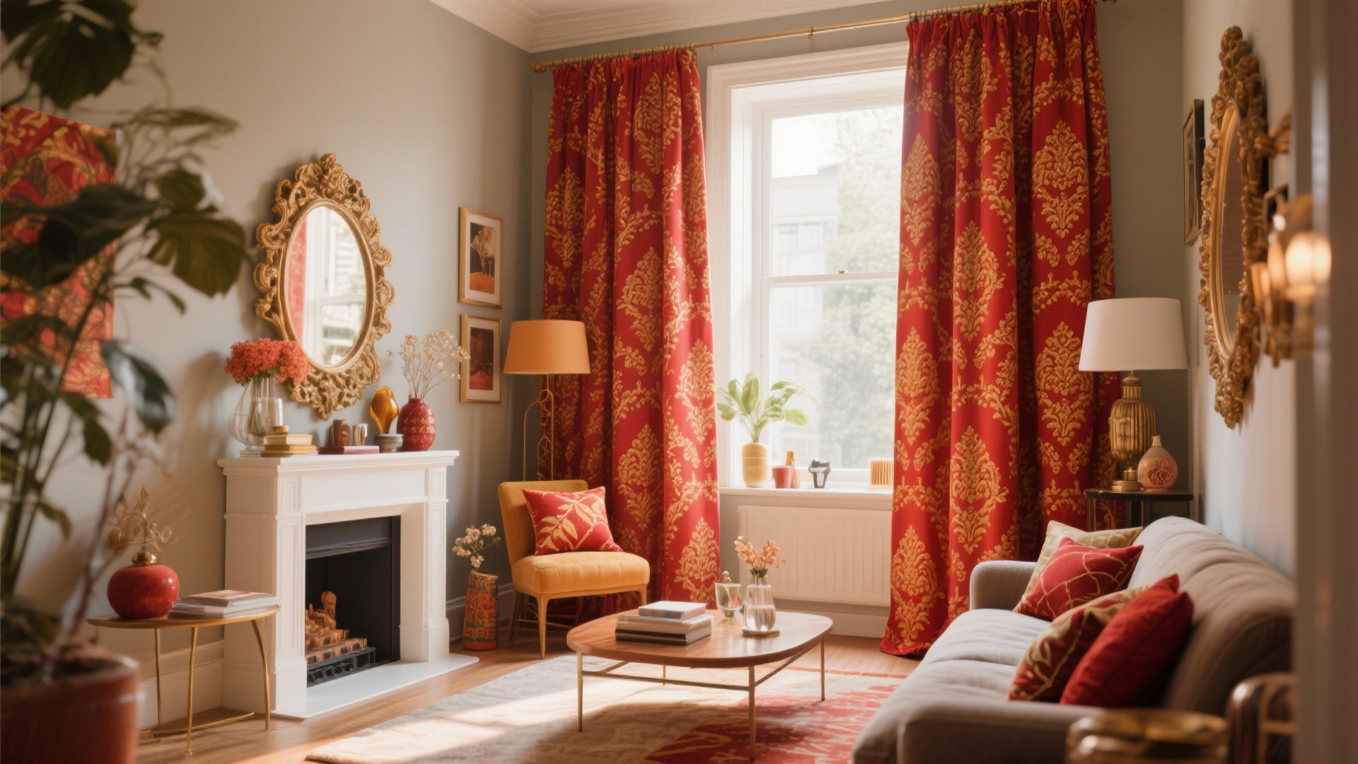 10 Ideas for 52x98 Red Curtains in Living Room