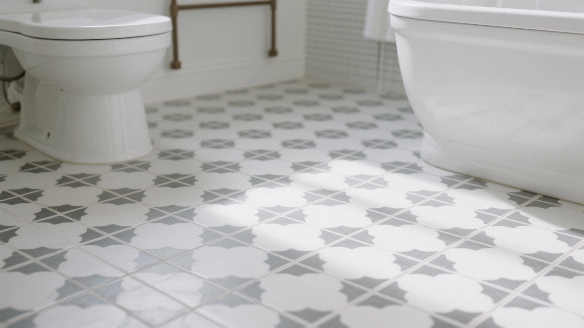 Bathroom Feels Cold? White and Gray Bathroom Tile Ideas