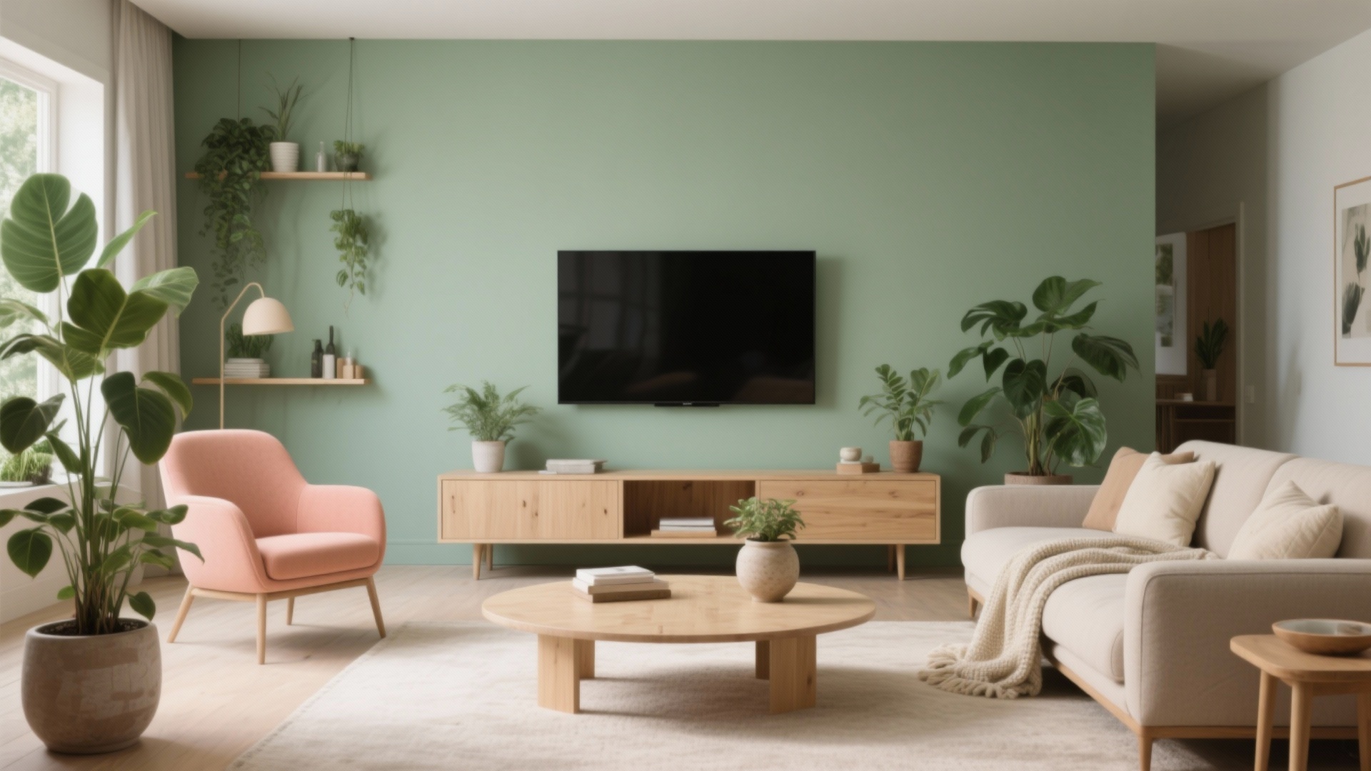 5 Peach Colour Combinations for Living Room