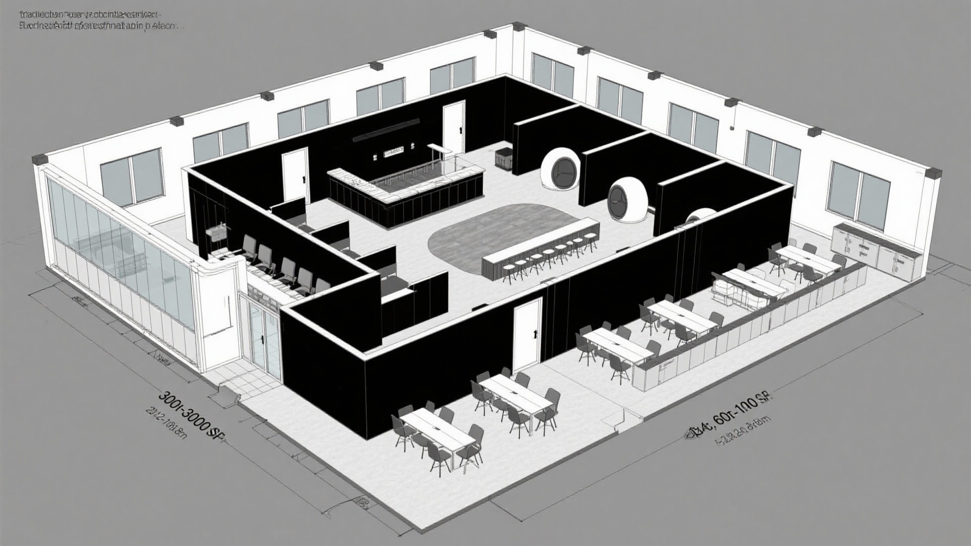 3000 Sq Ft Office Floor Plan: Fix Crowded Hybrid Layouts