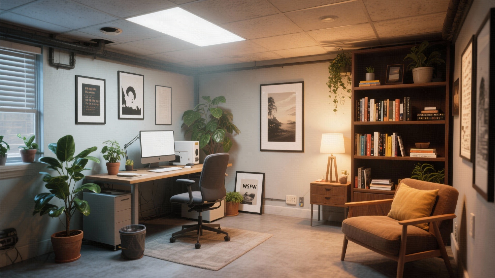 10 Small Basement Office Ideas from a Designer