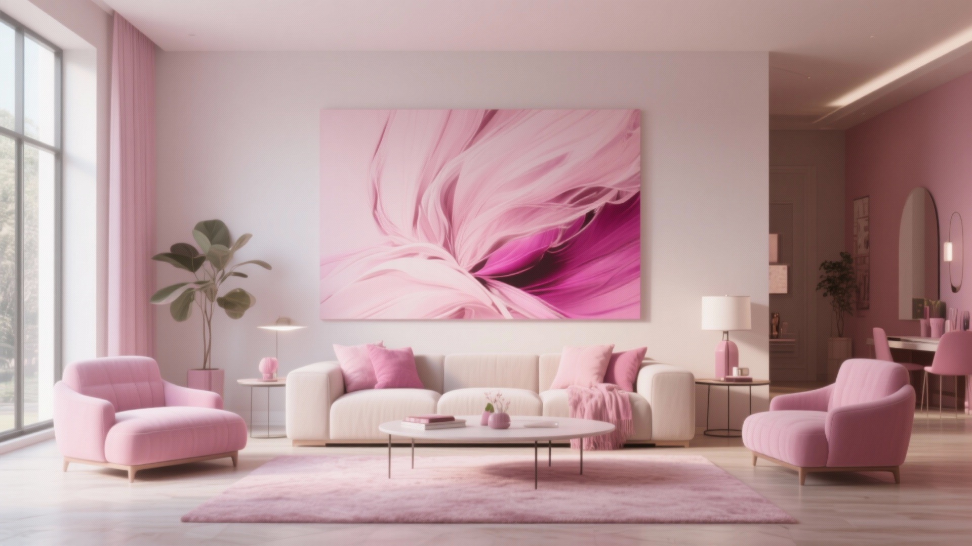 10 Pink Living Room Decor Ideas
