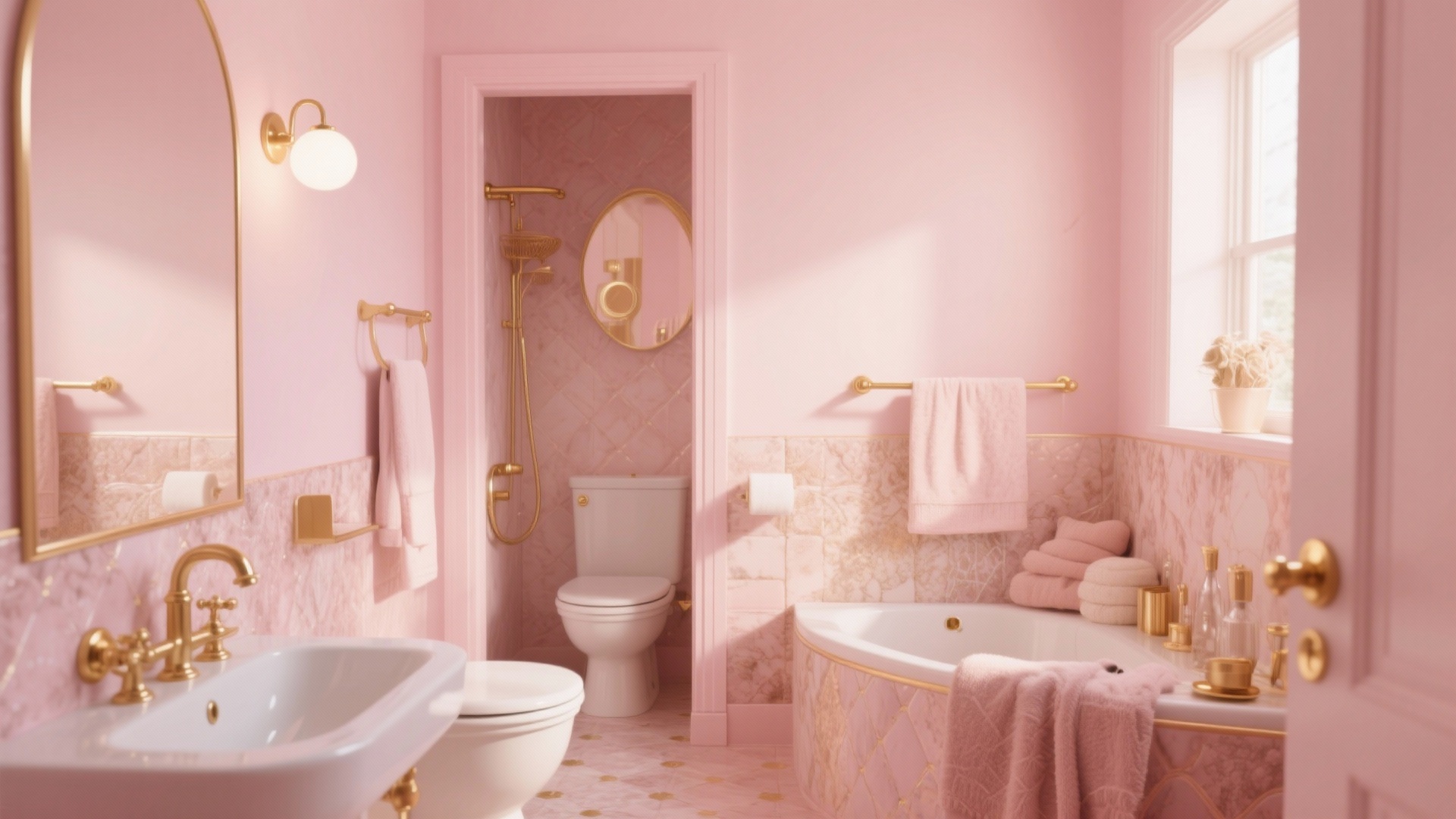 5 Pink and Gold Bathroom Decor Ideas for Small Spaces