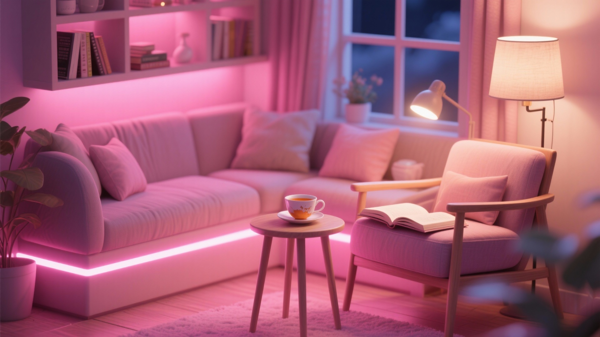 Small Room Feels Cold? 5 Pink Lighting Ideas That Warm It