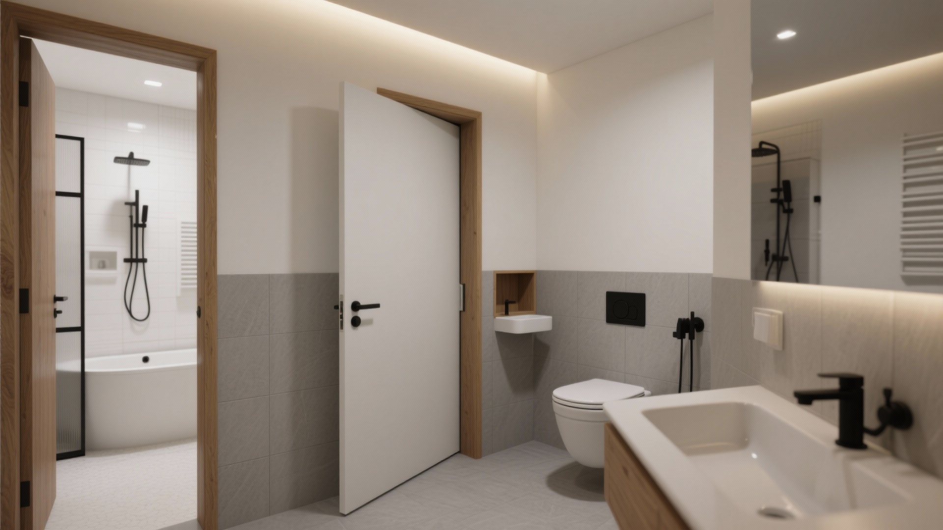 Small Bathroom Feels Crowded? Try Separate Toilet Design