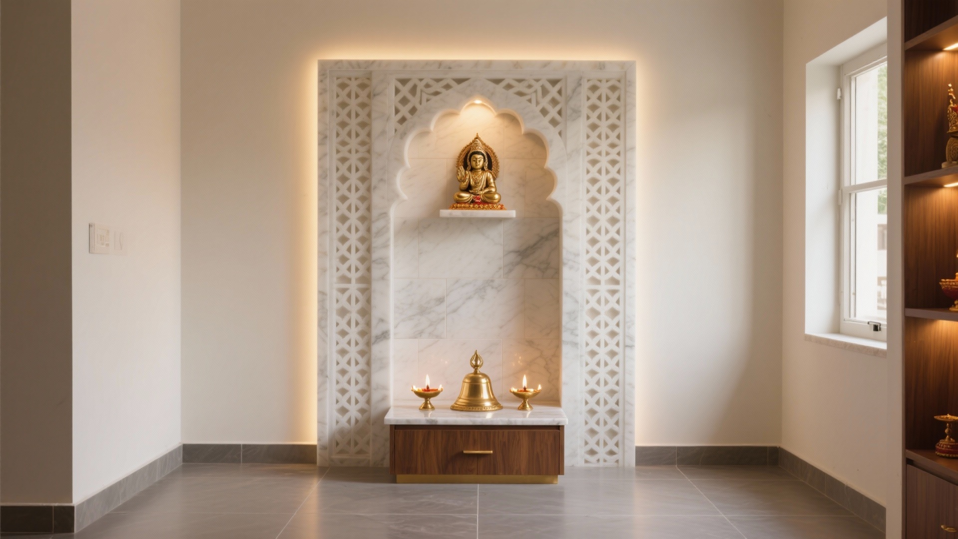 5 Pooja Ghar Tiles Design Ideas I Trust