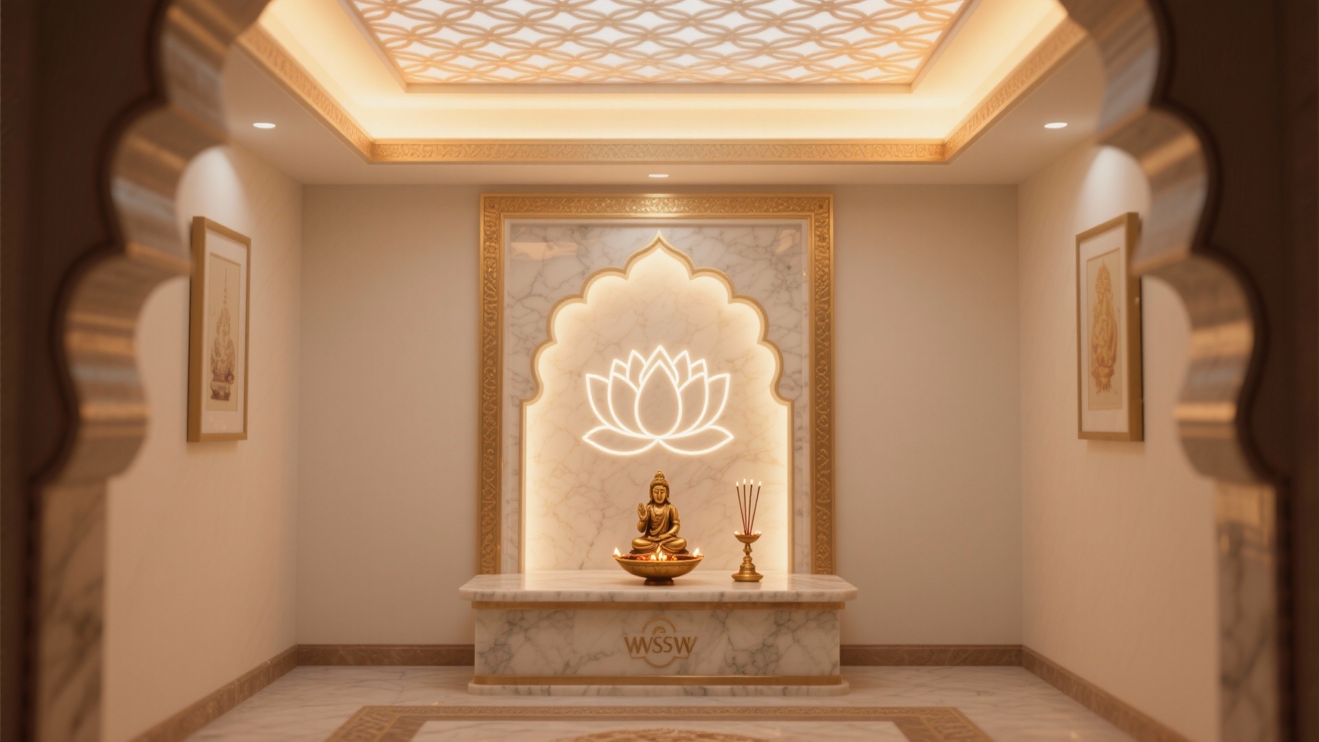 5 POP Design for Pooja Room Ceiling