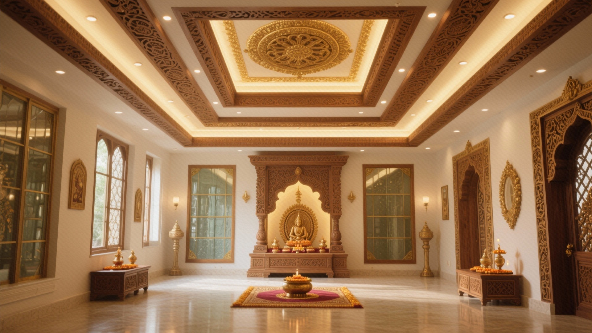 5 Pooja Room Ceiling Designs to Elevate Sacred Spaces