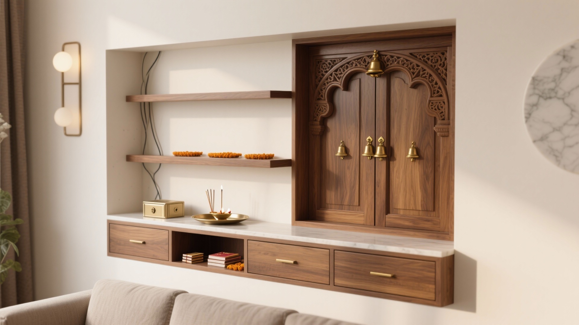 5 Pooja Mandir Decoration Ideas for Small Homes