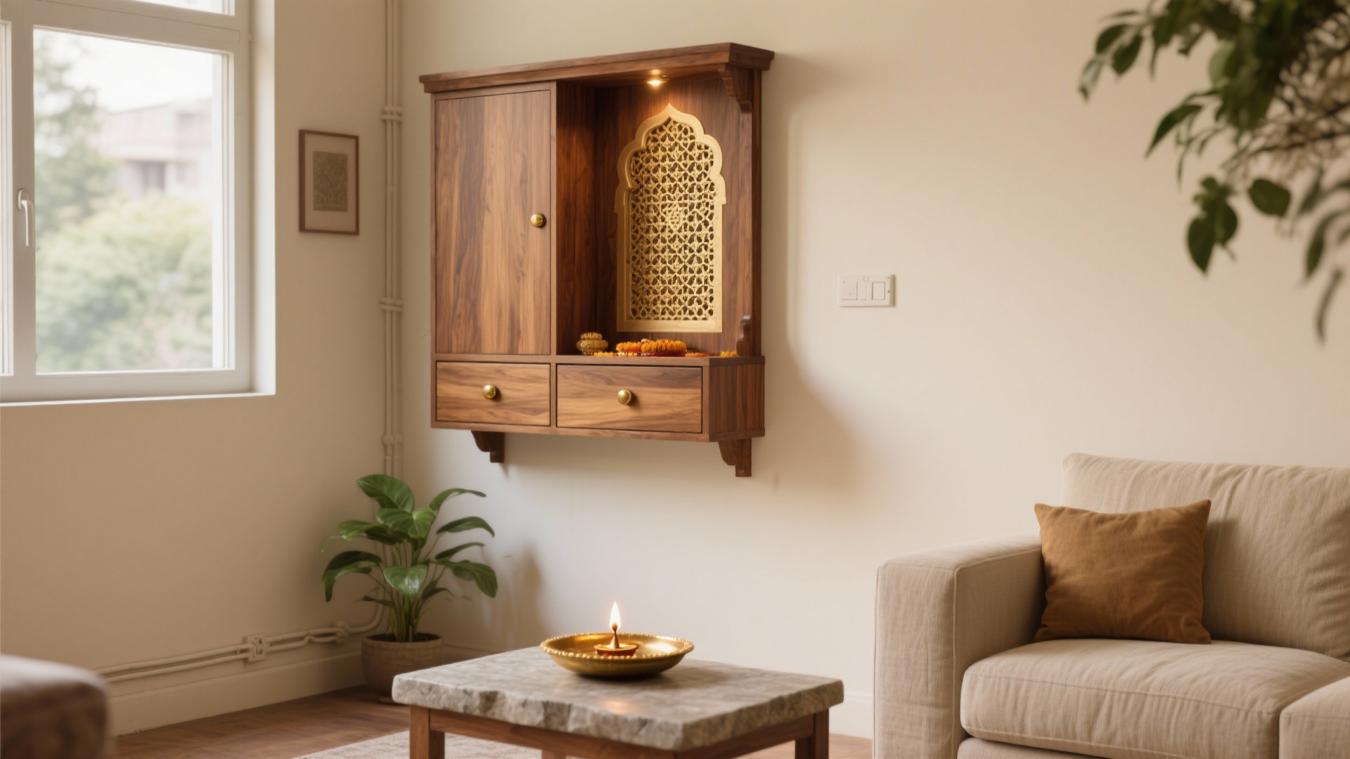 Pooja Wood Design: 5 Smart Ideas for Small Homes