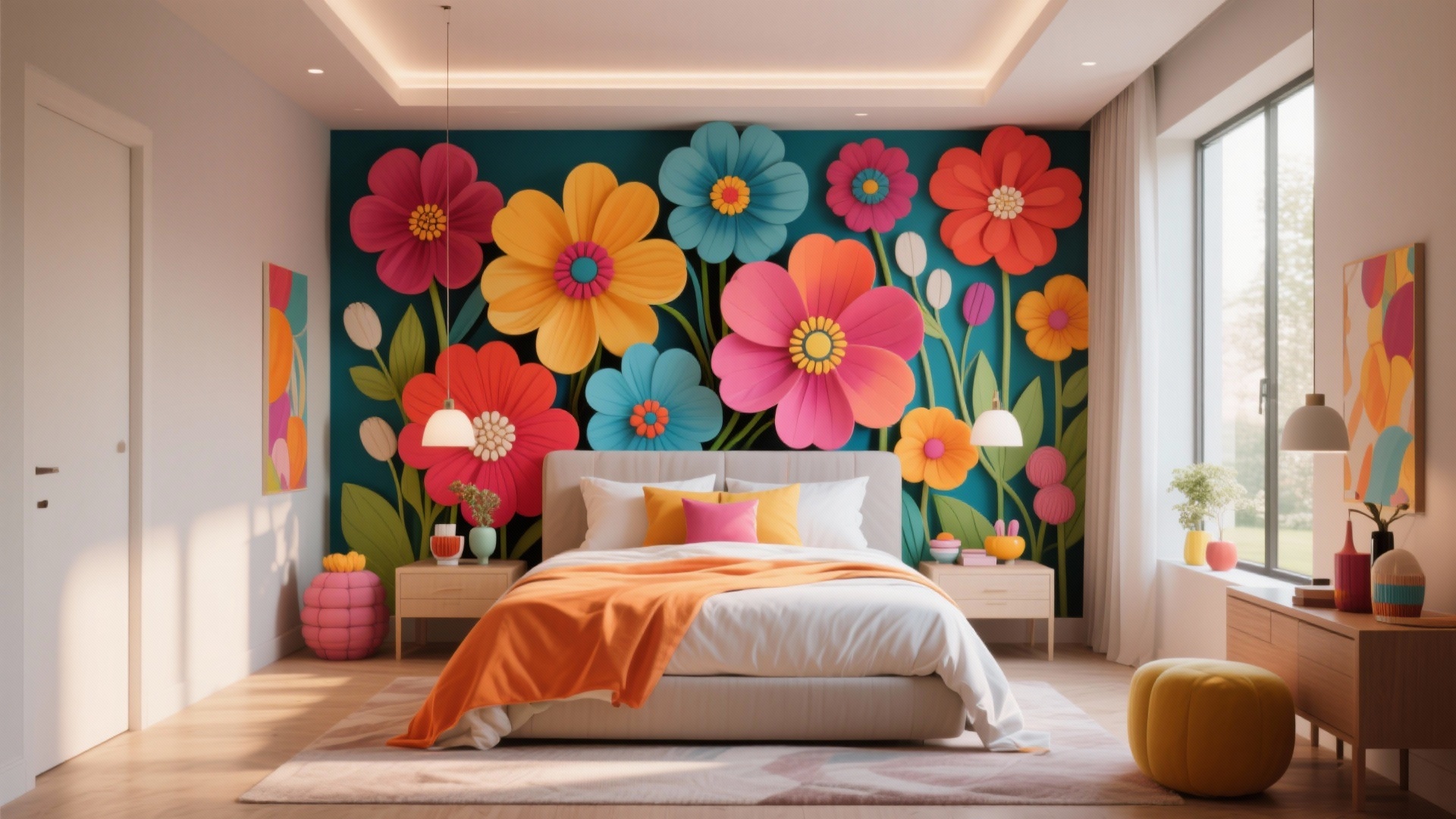 Room Feels Boring? 5 Pop Flower Room Ideas That Add Color