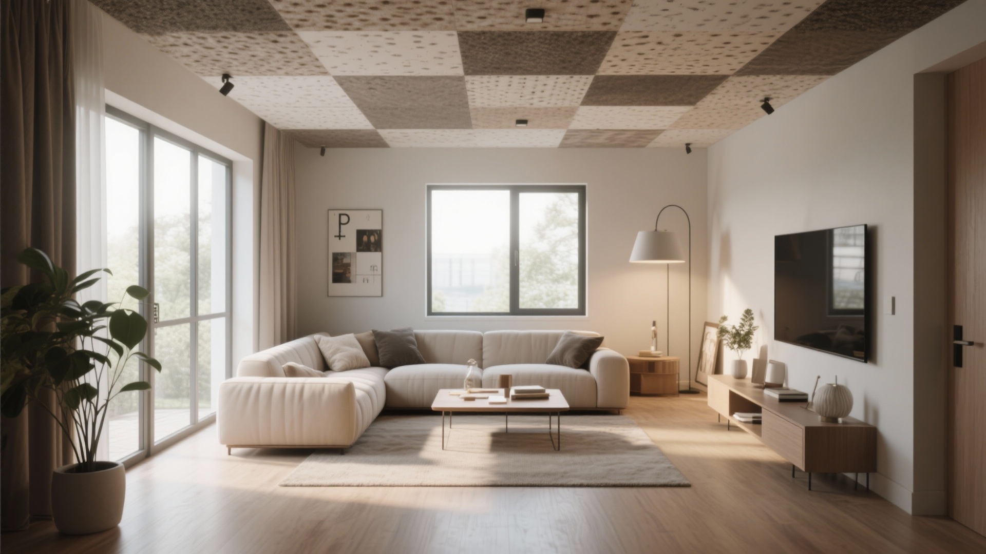 Small Drawing Room Feels Flat? POP Plus Minus Ceiling Ideas