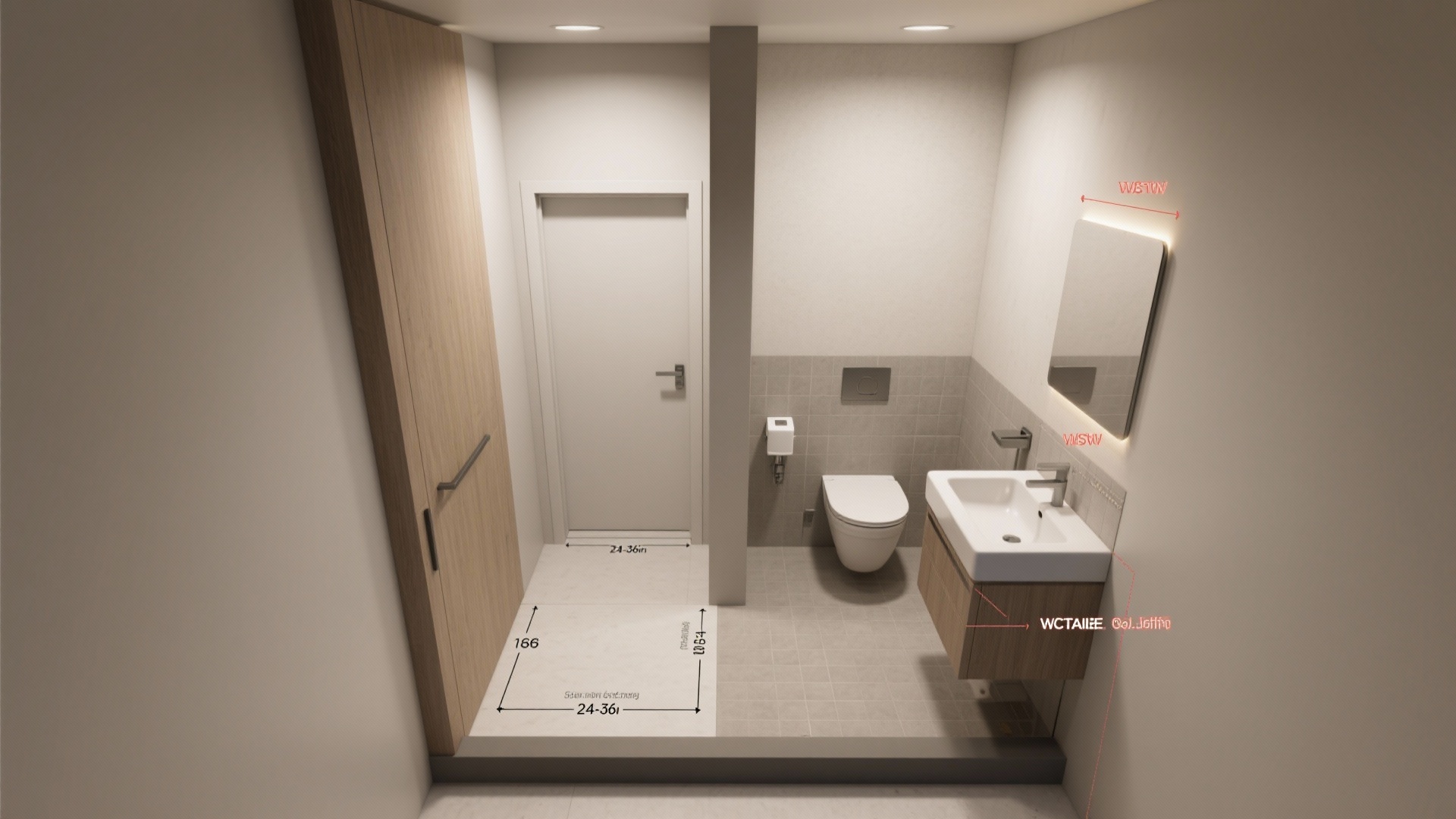 5 Narrow Small Powder Room Ideas