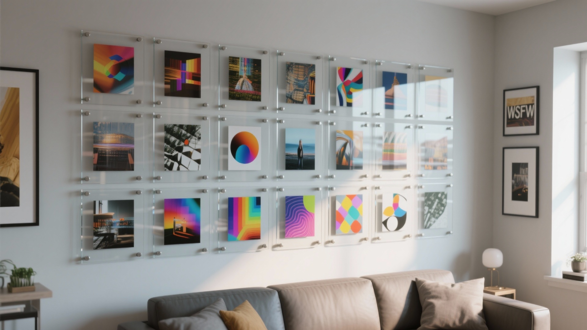 Tempered Glass Wall Art: 5 Living Room Ideas