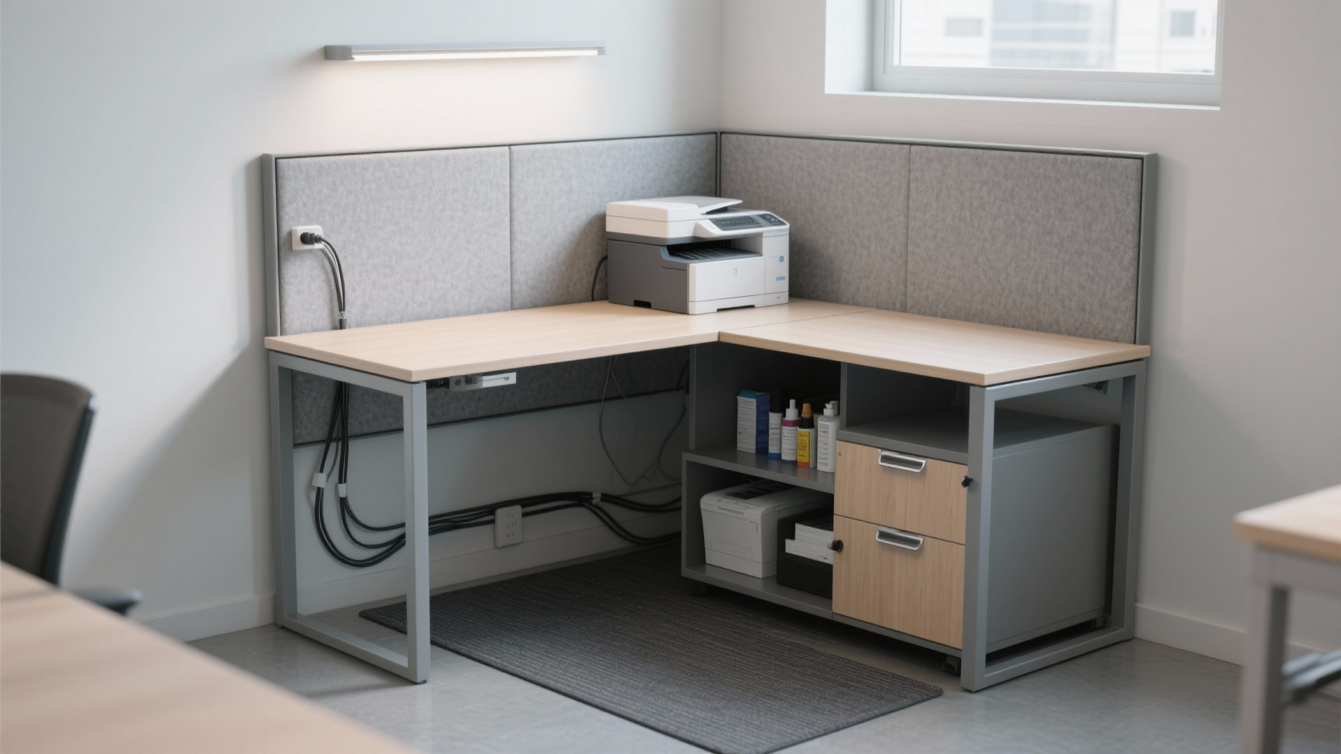 Small Printer Table: Fix Clutter, Noise & Cable Mess