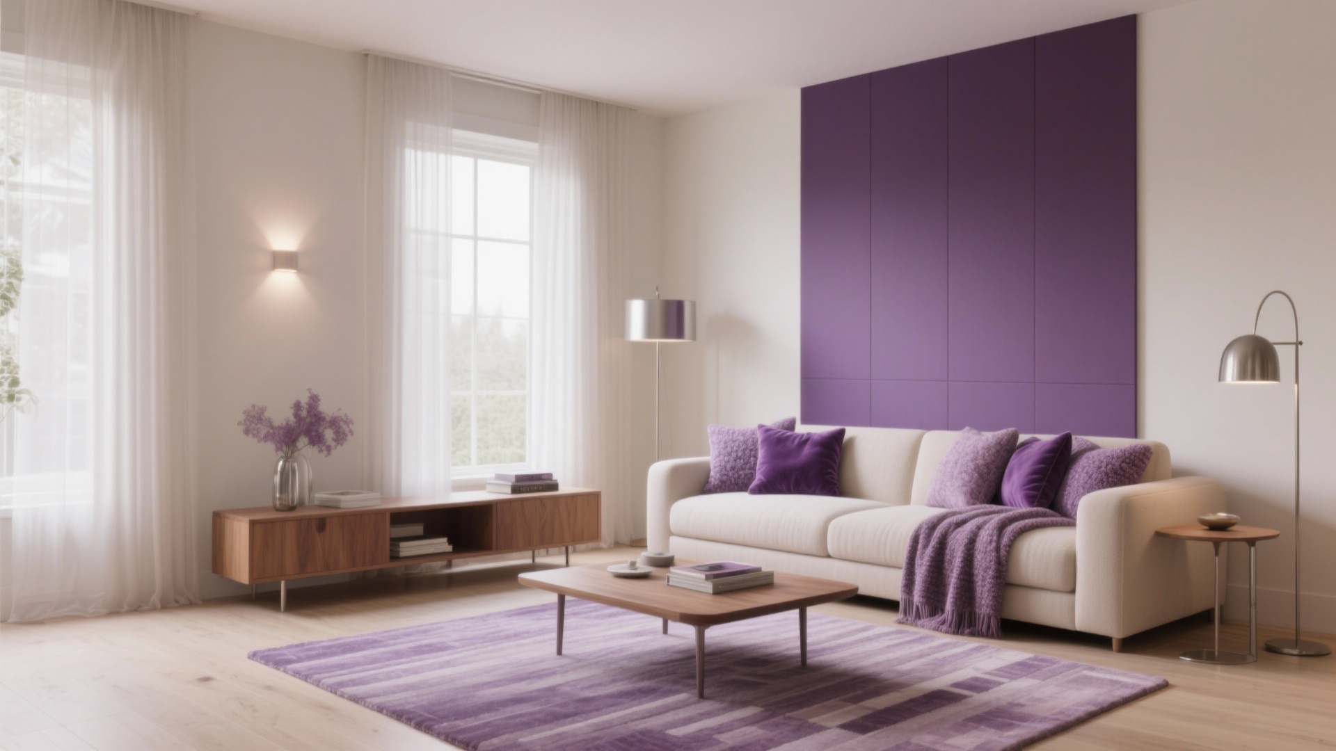 Purple Colour Combination for Hall: Transform Your Living Space