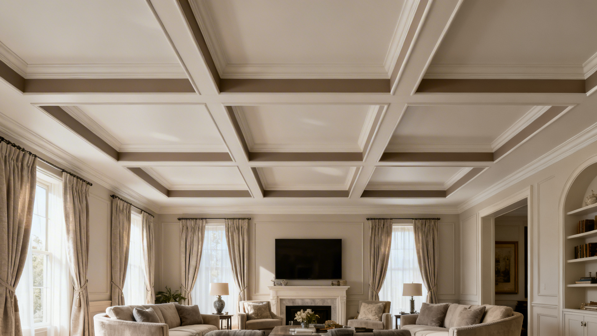 Drawing Room Feels Small? 5 PVC Panel Ceiling Ideas