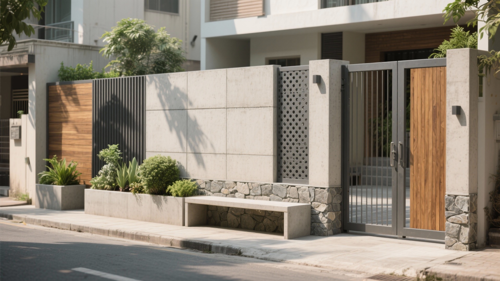 5 RCC Compound Wall Design Ideas for Small Plots