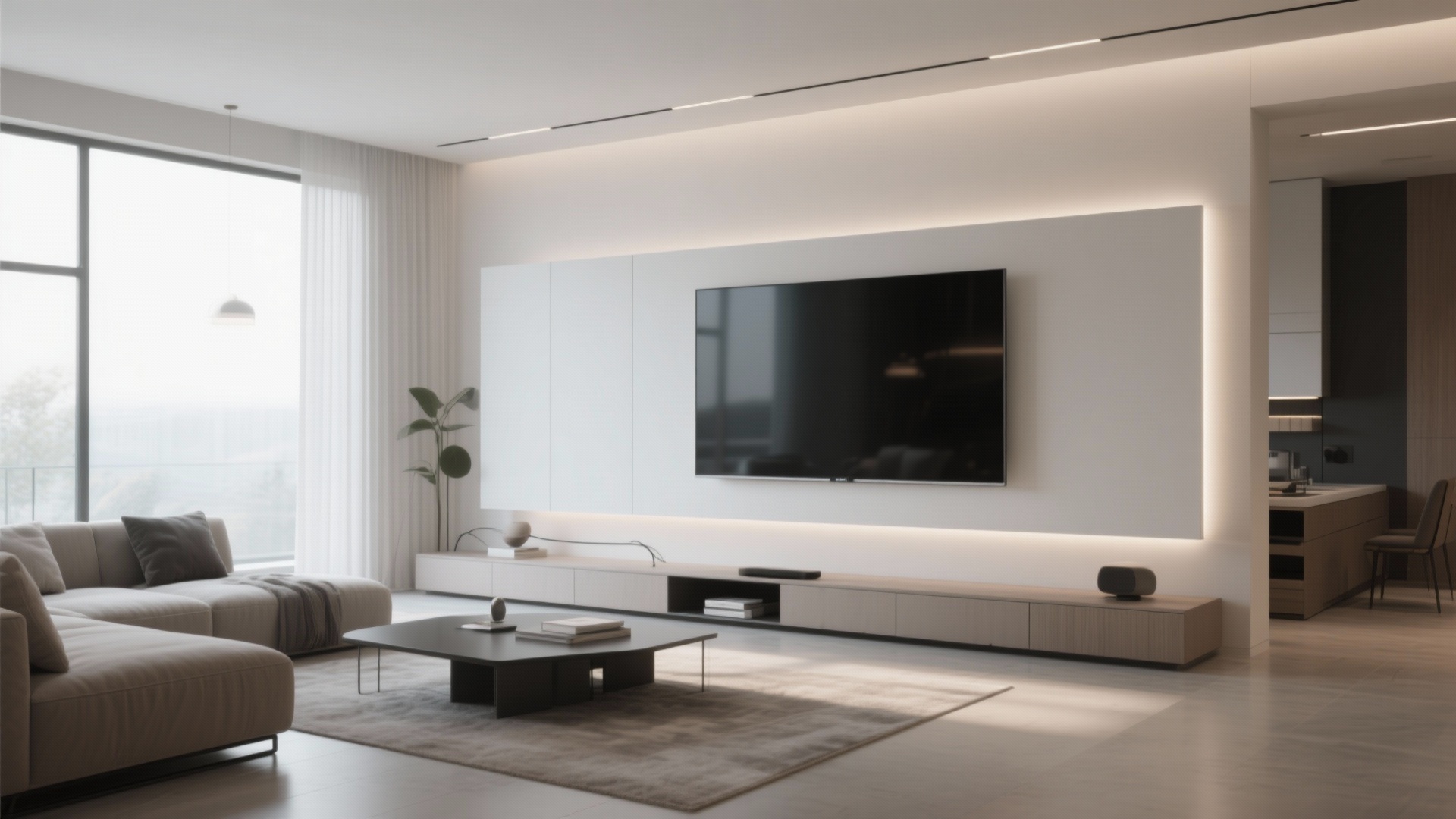 Living Room Wall Mount TV Looks Awkward? 10 Fix Ideas