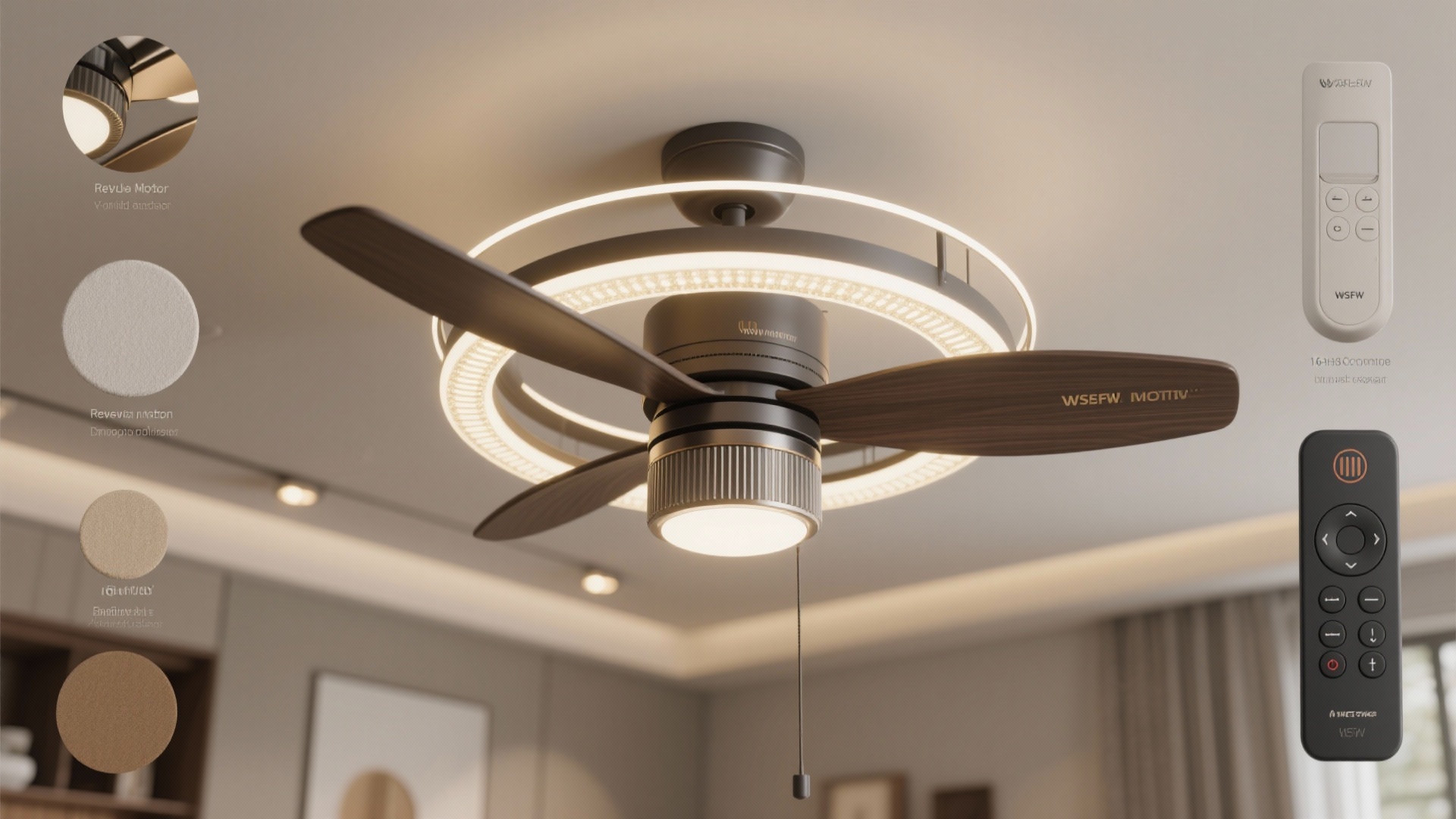 Living Room Too Hot or Dark? Ceiling Fan with Light Ideas