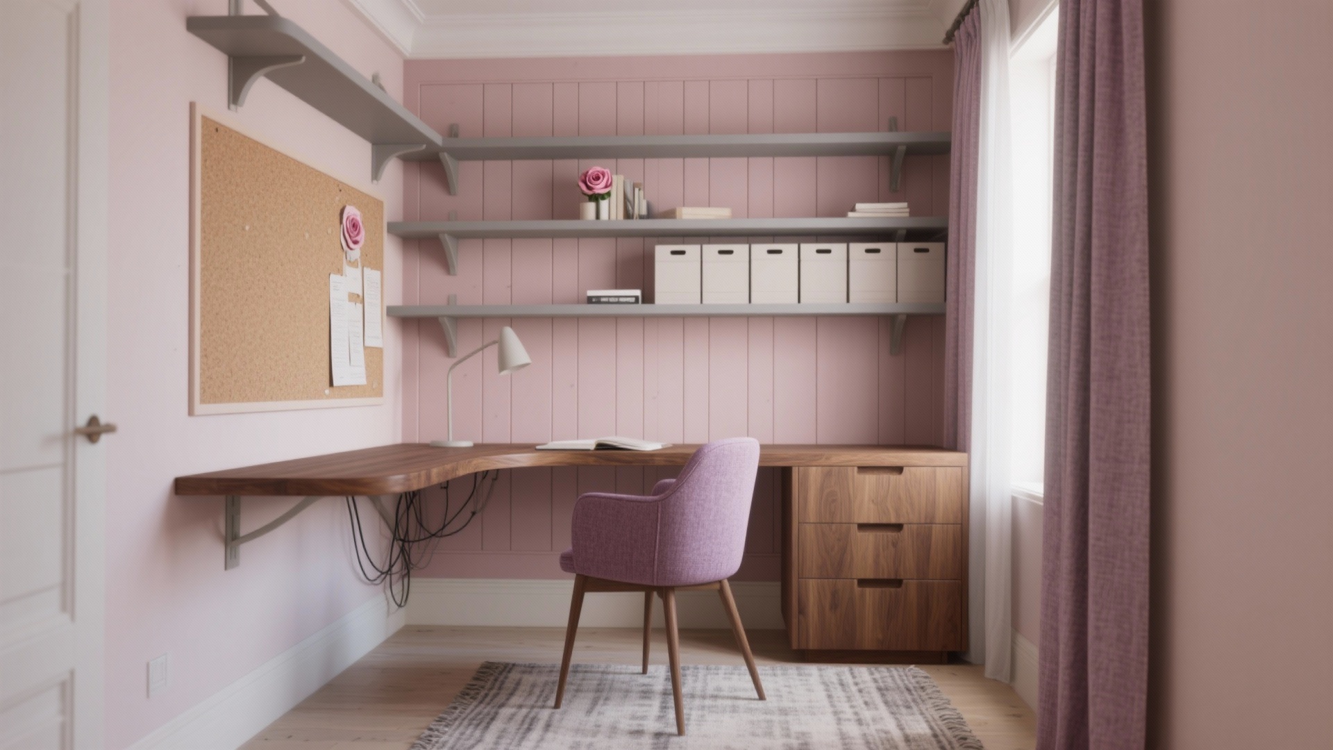 Tiny Study Feels Dull? 5 Rose Study Rooms That Work