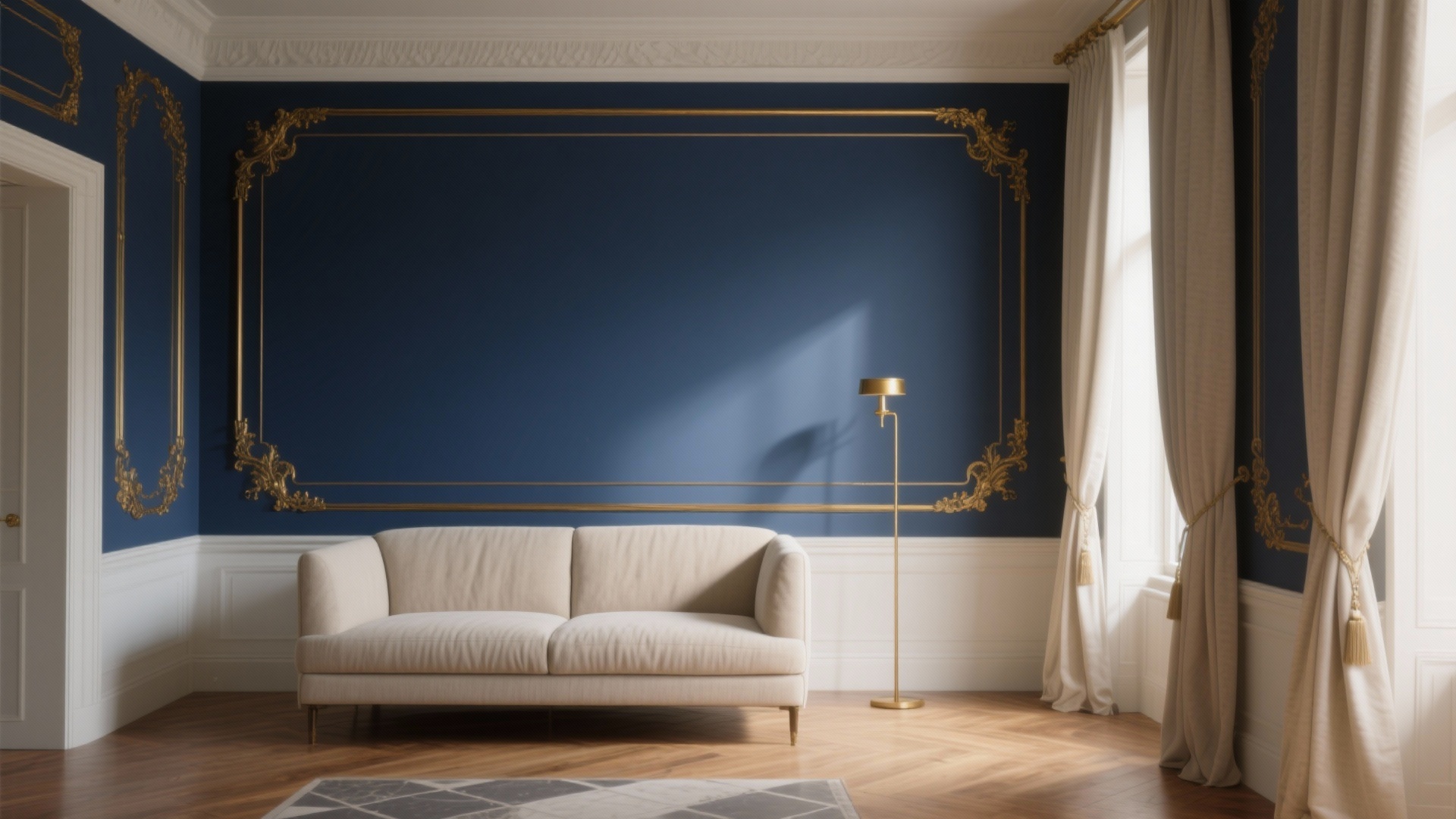 Small Room Feels Plain? Try a Royal Design Wall