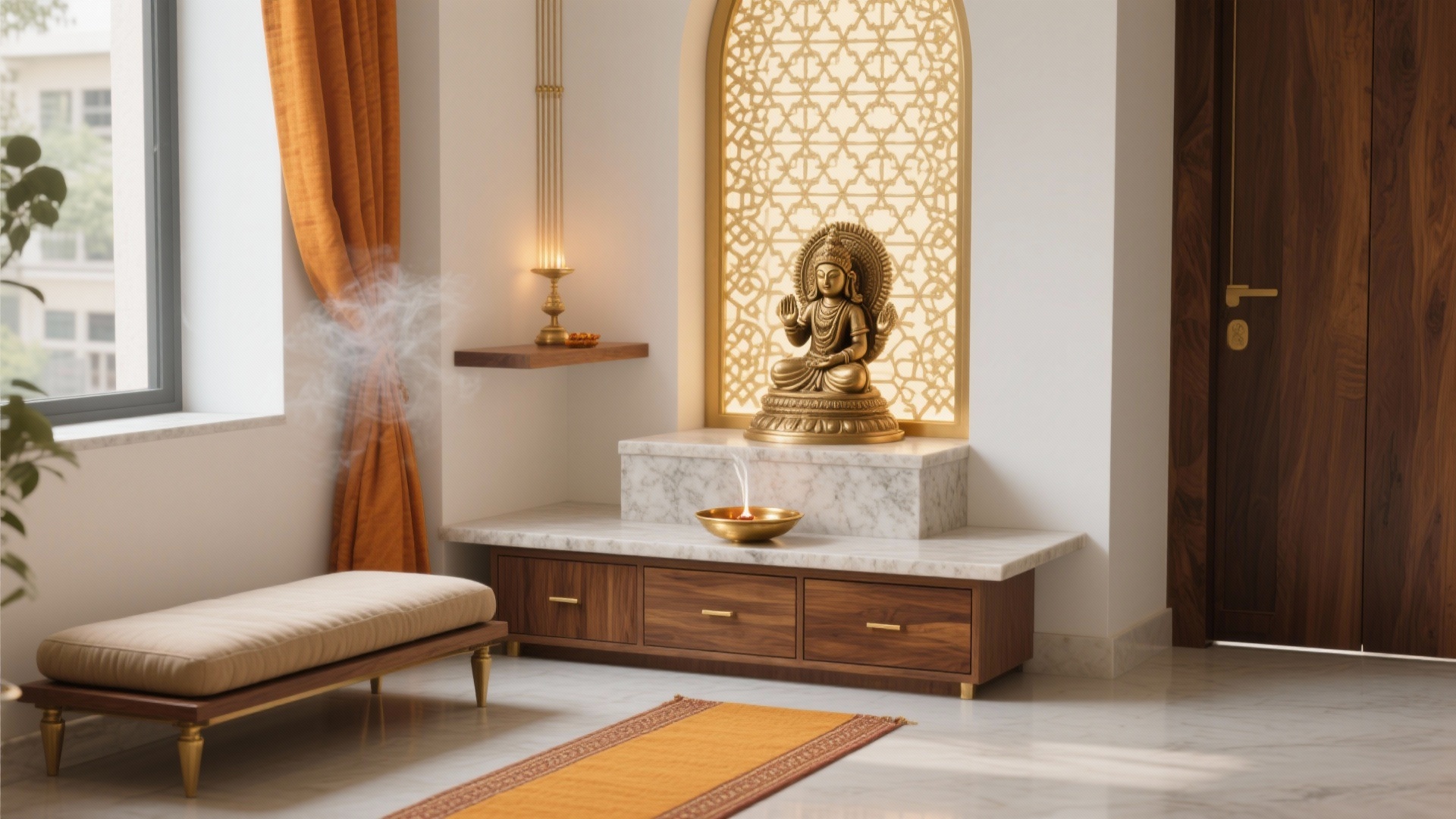 Small Prayer Room Feels Cluttered? 5 Prayer Room Ideas