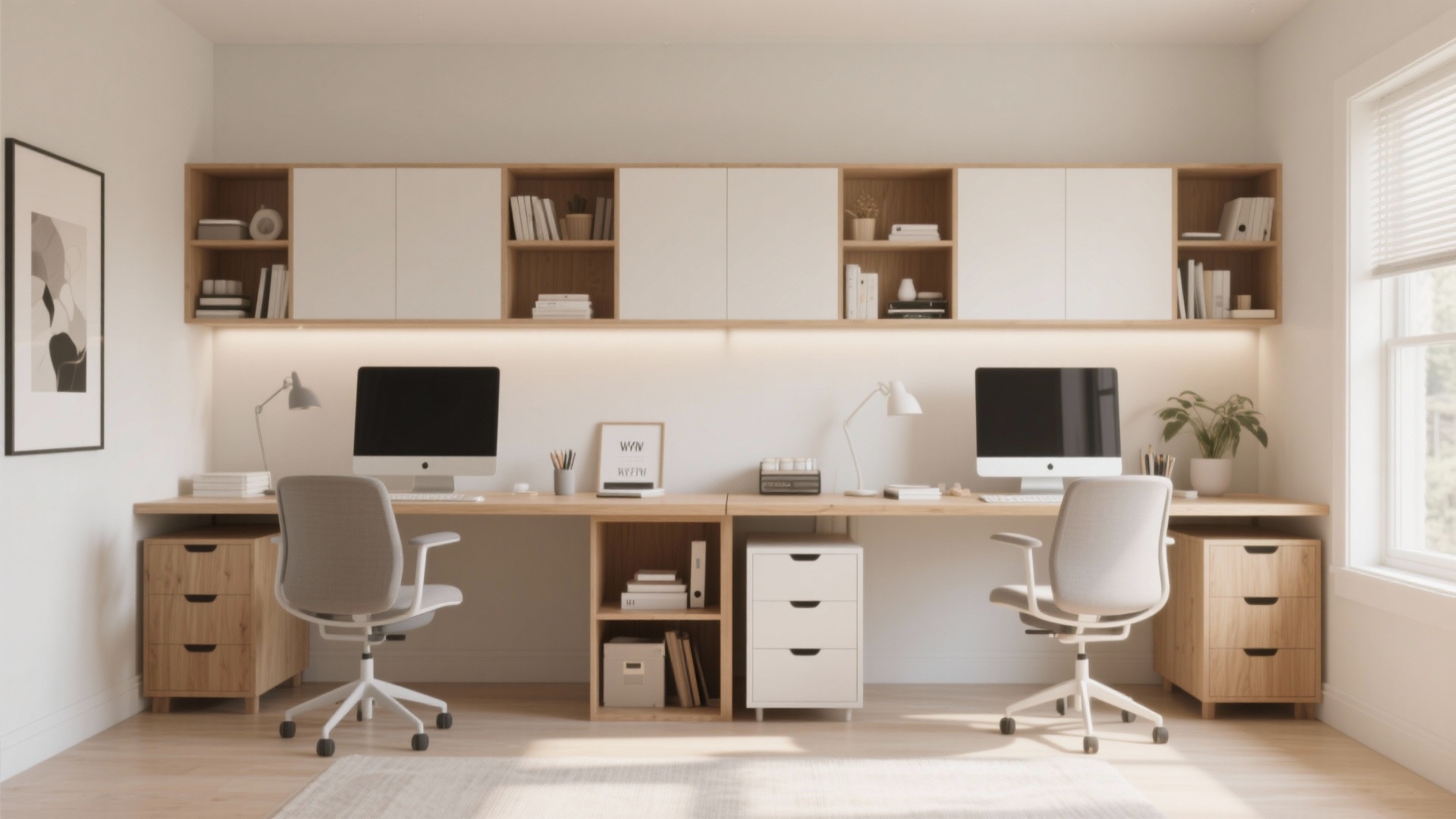 10 Home Office Ideas for Two Desks