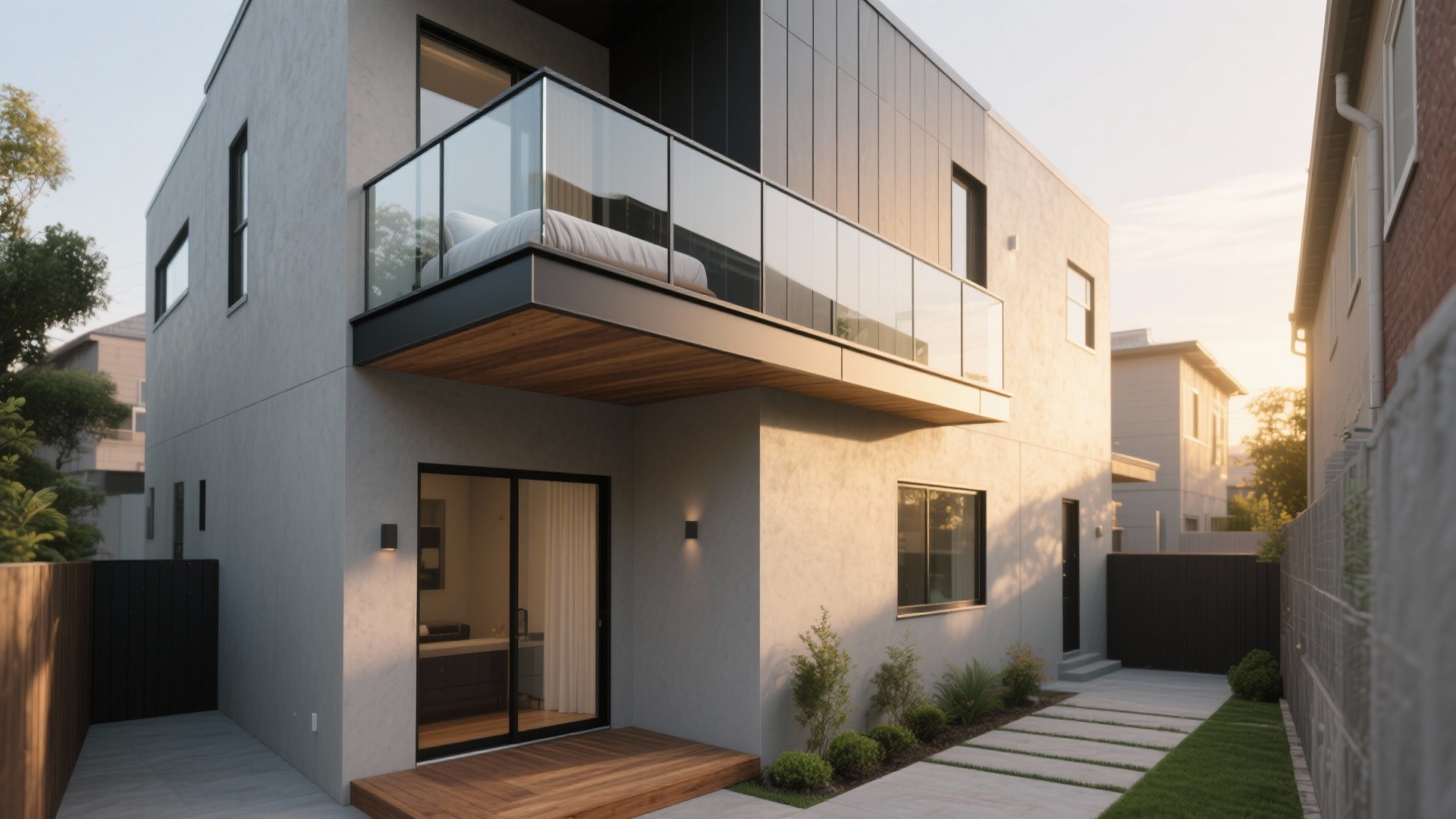 Cramped House? Try Plans with Balcony on Second Floor
