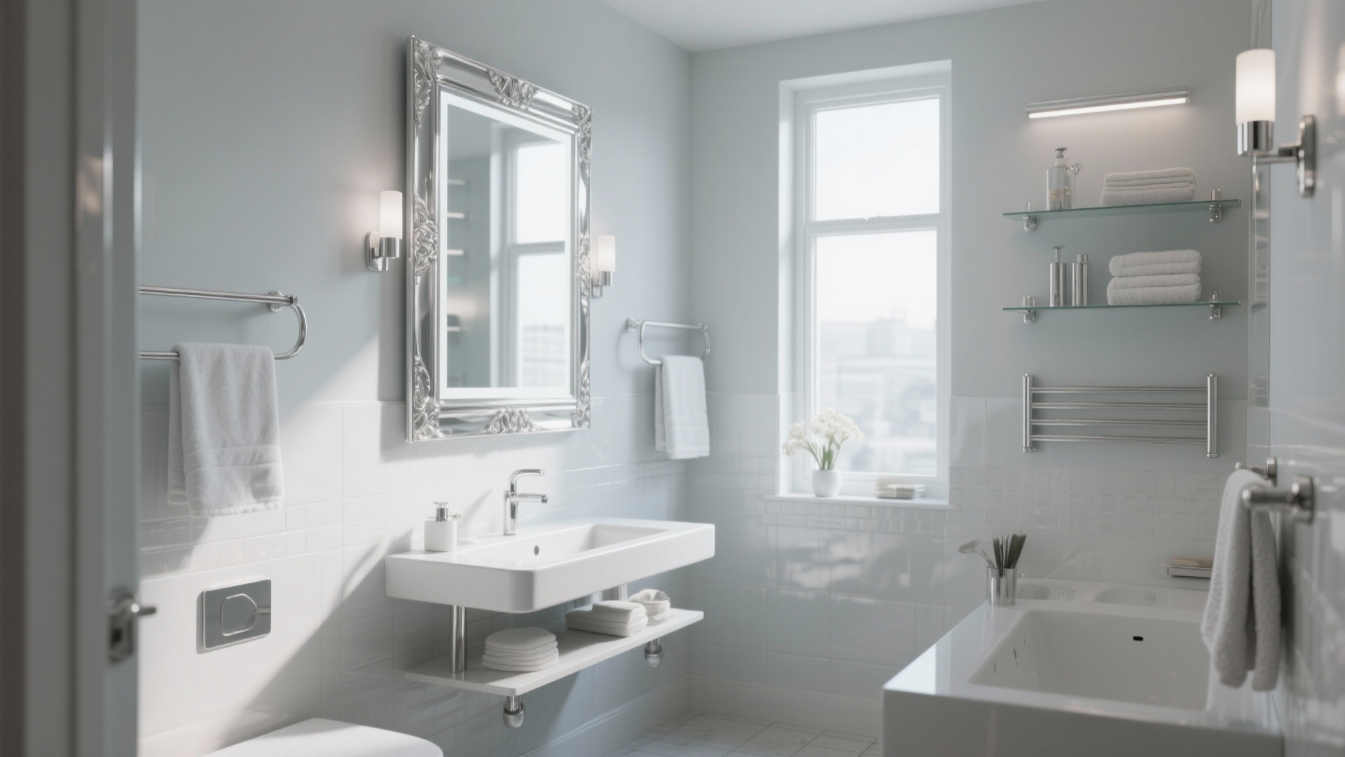 5 Silver Bathroom Decorative Accessories Ideas