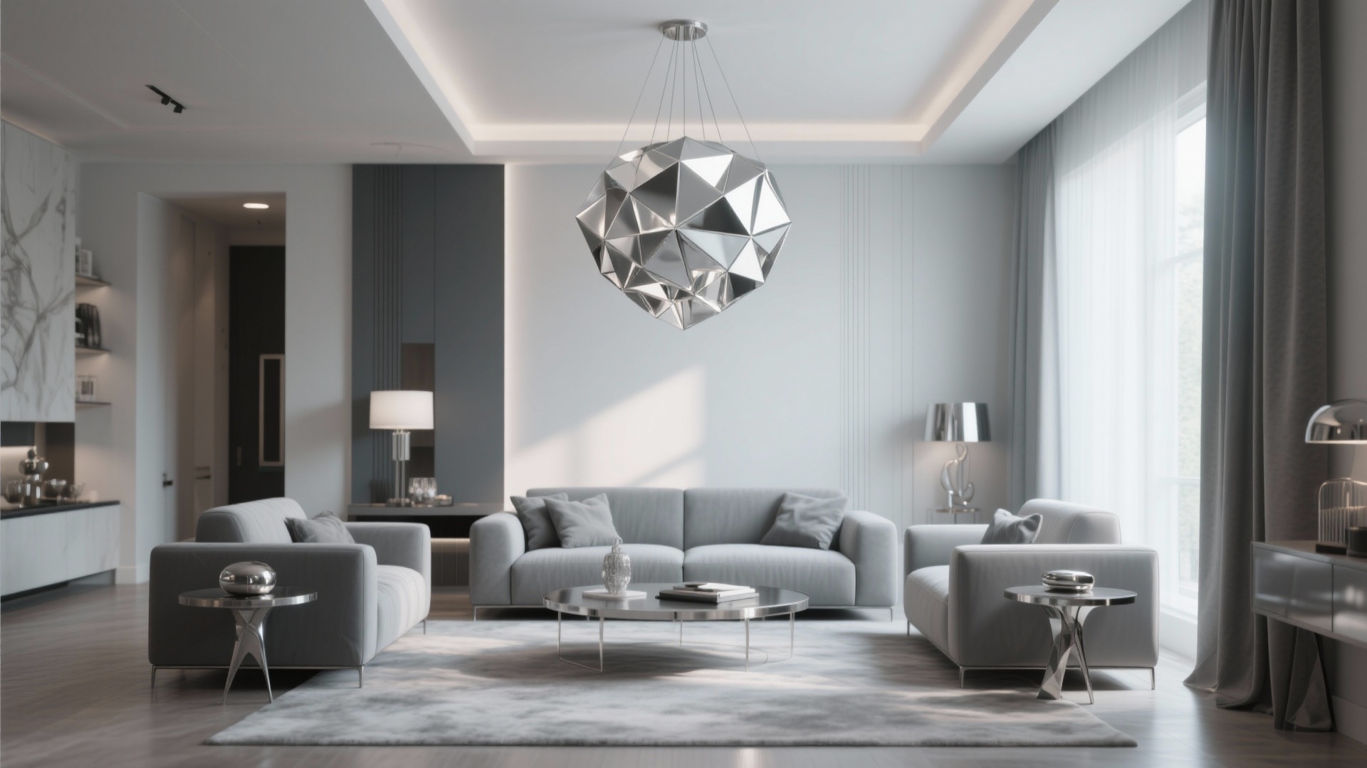 10 Grey Silver Living Room Ideas