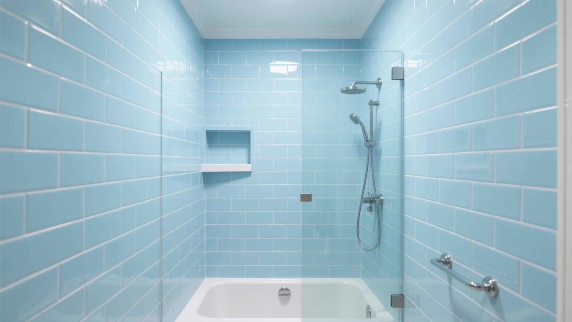 Small Bathroom Feels Cramped? Try These Blue Bathroom Tiles Design Ideas