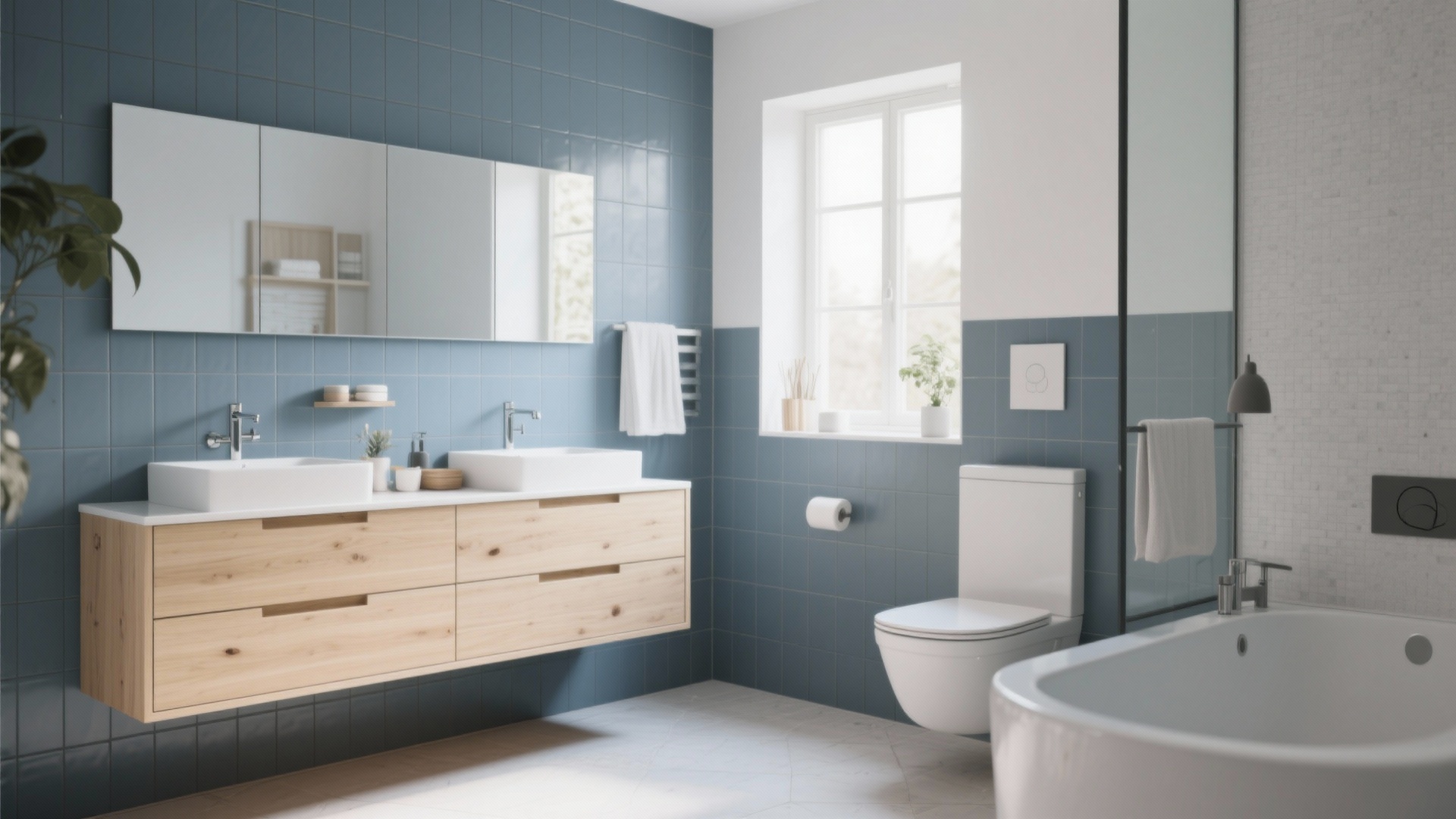Bathroom Looks Boring? 10 Two-Tone Bathroom Ideas That Add Depth