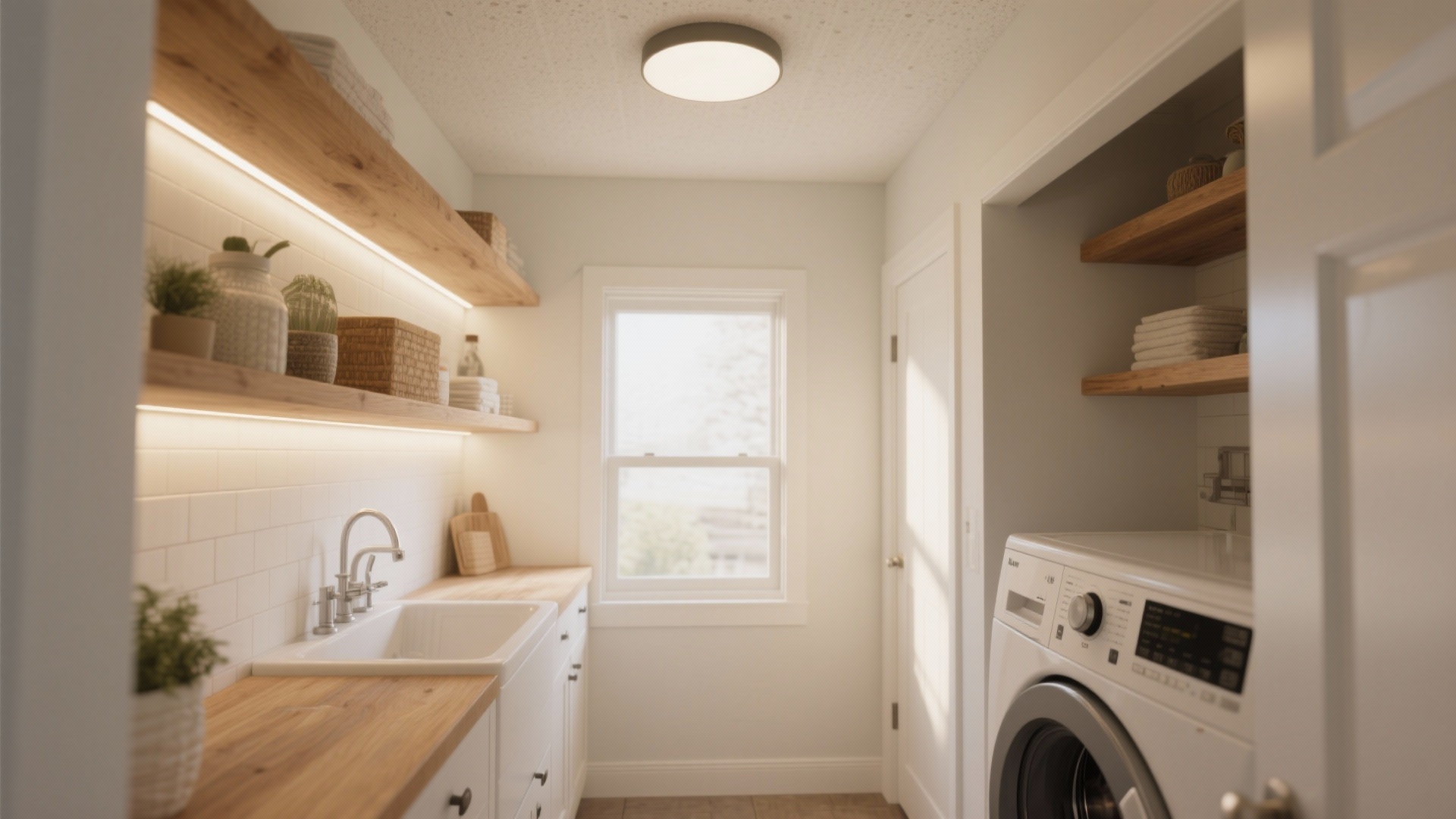 5 Small Laundry Room Lighting Ideas