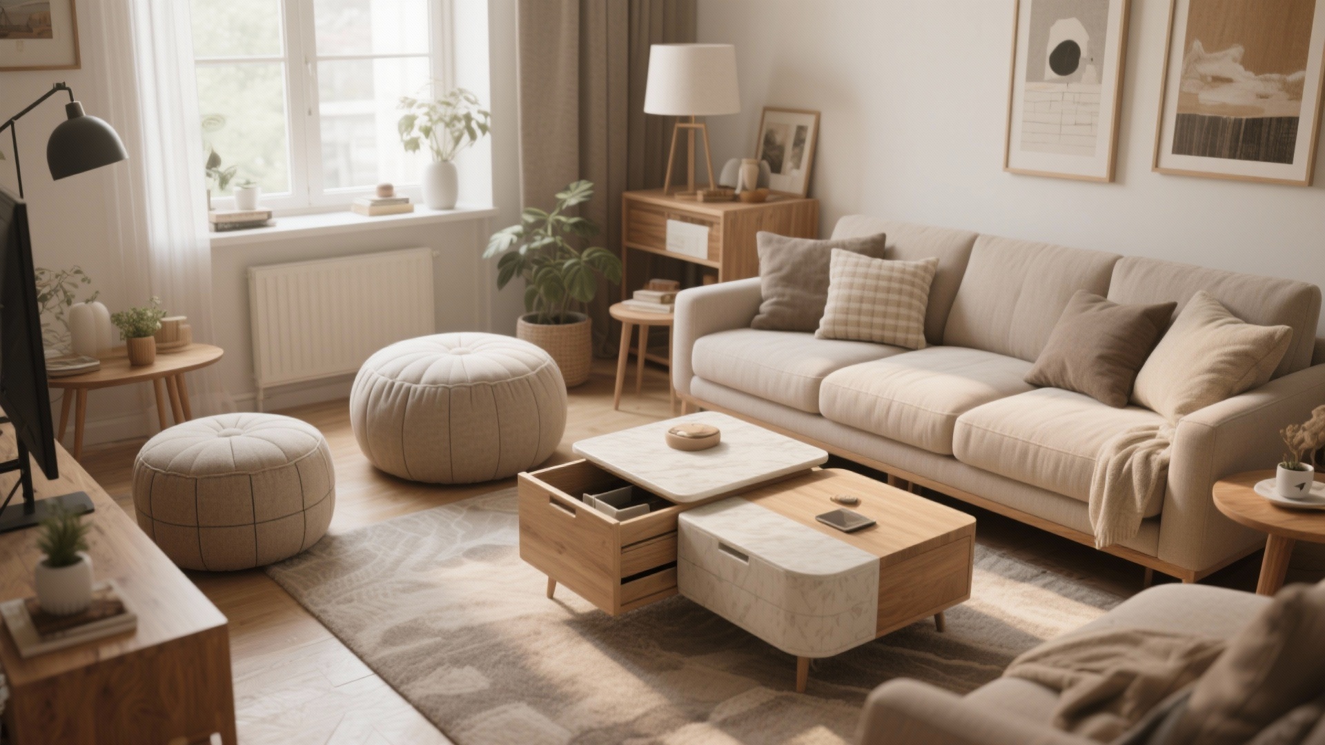 Cramped Space? Ottoman Ideas for Small Living Rooms