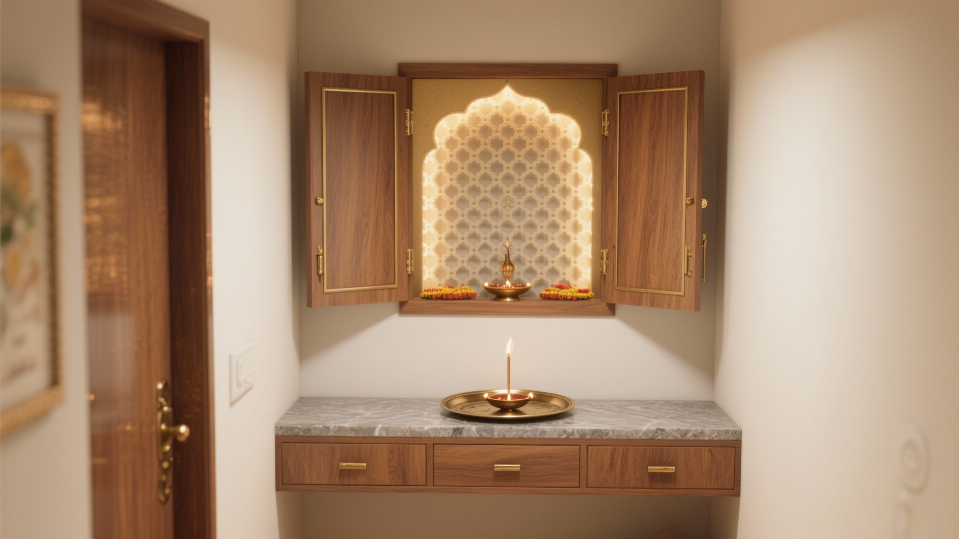 Small Pooja Room Feels Cramped? 5 Layout Fixes That Fit
