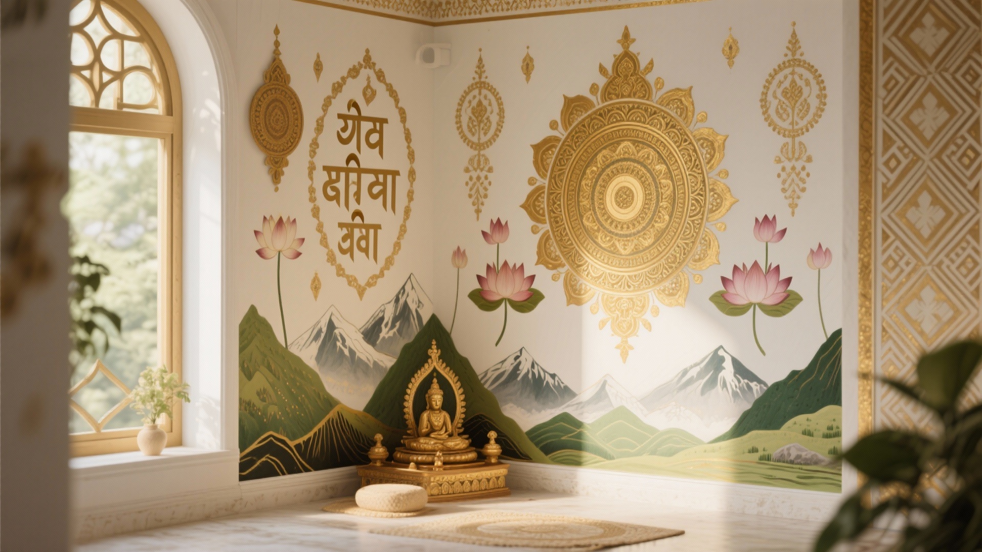 Small Pooja Wall Feels Empty? Temple Wall Painting Design Ideas