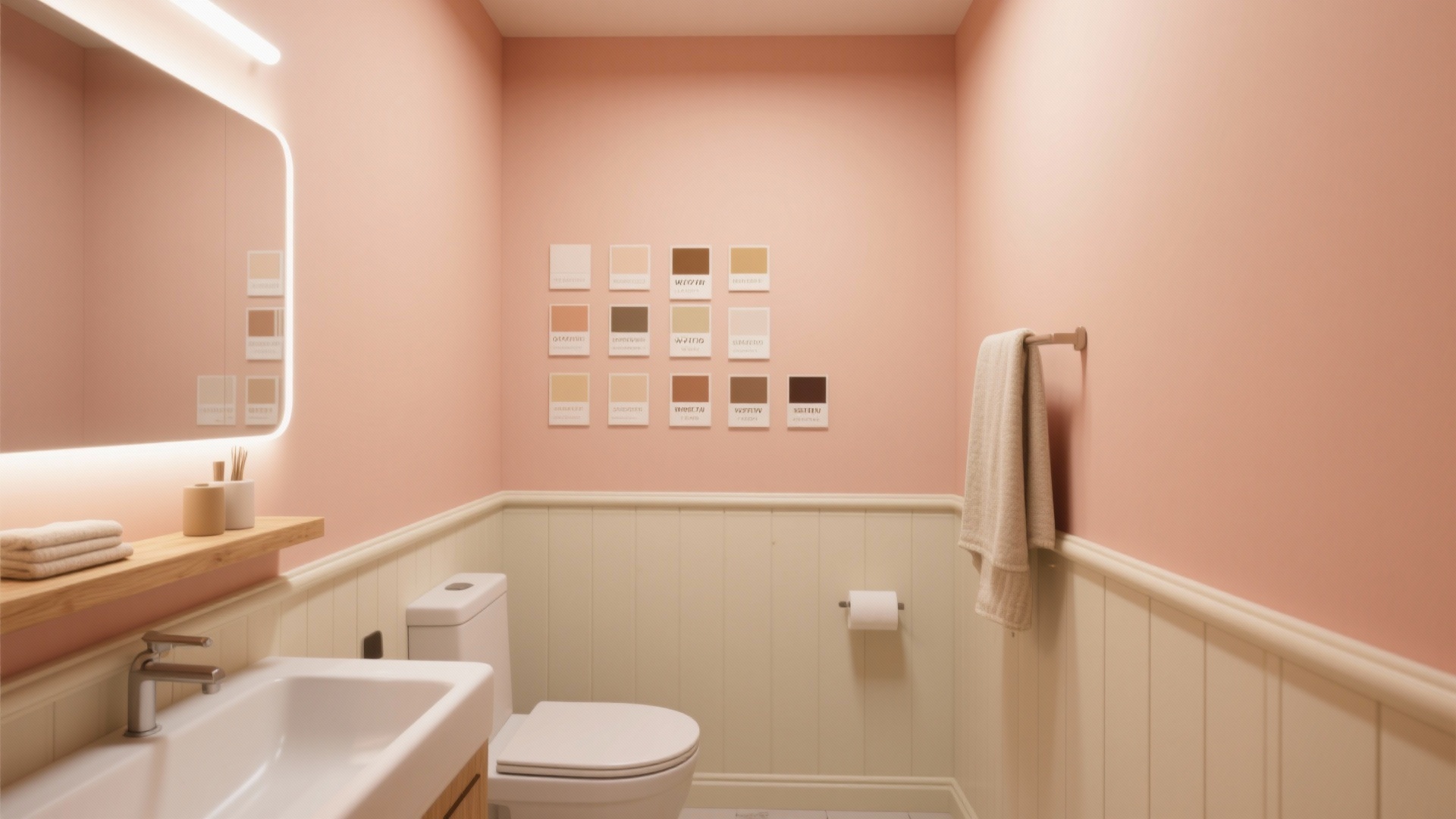 Peach Bathroom Looks Too Pink? 5 Small-Space Ideas