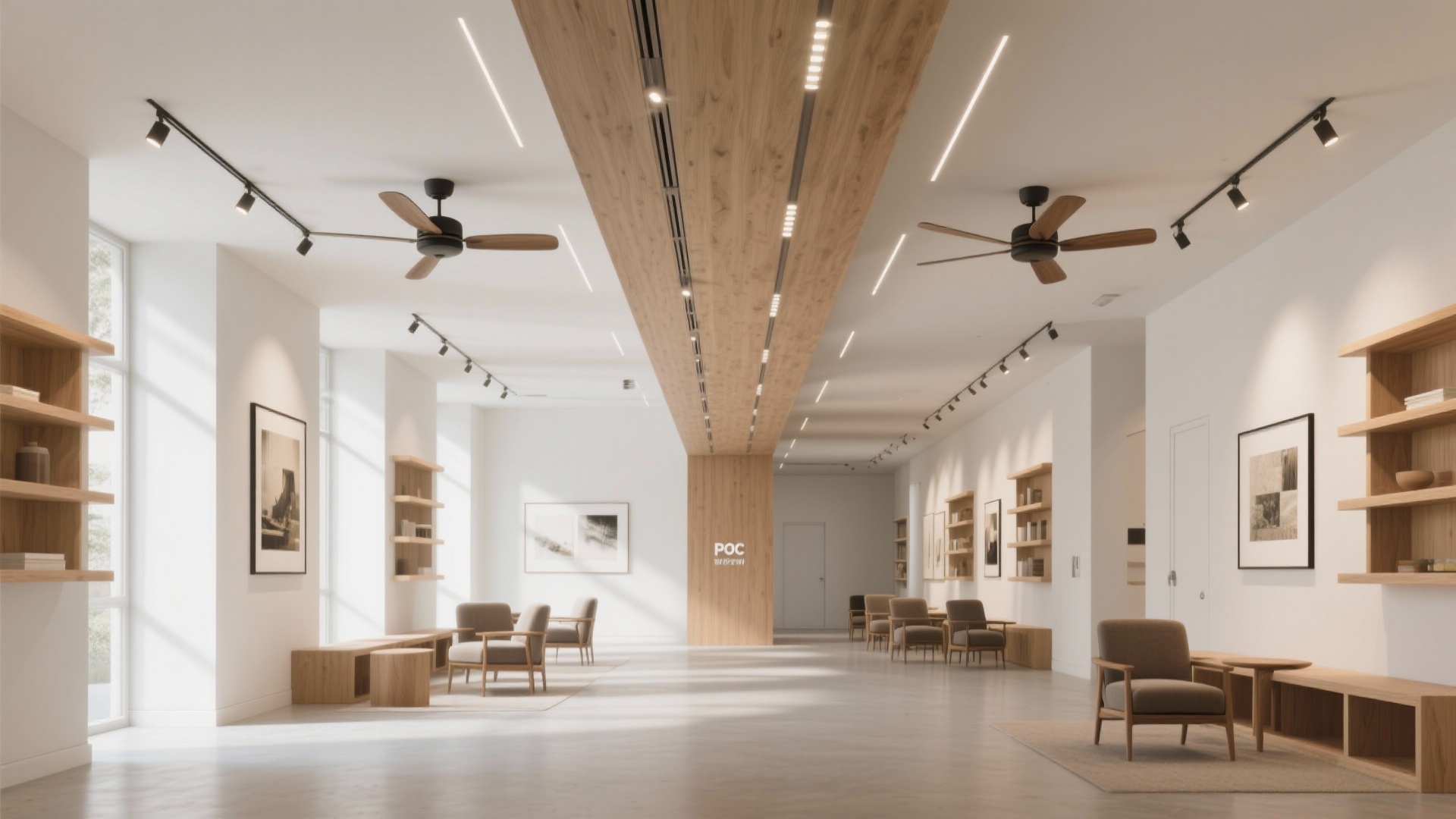 Hall Feels Hot? Modern 2 Fan POP Design for Hall Fix