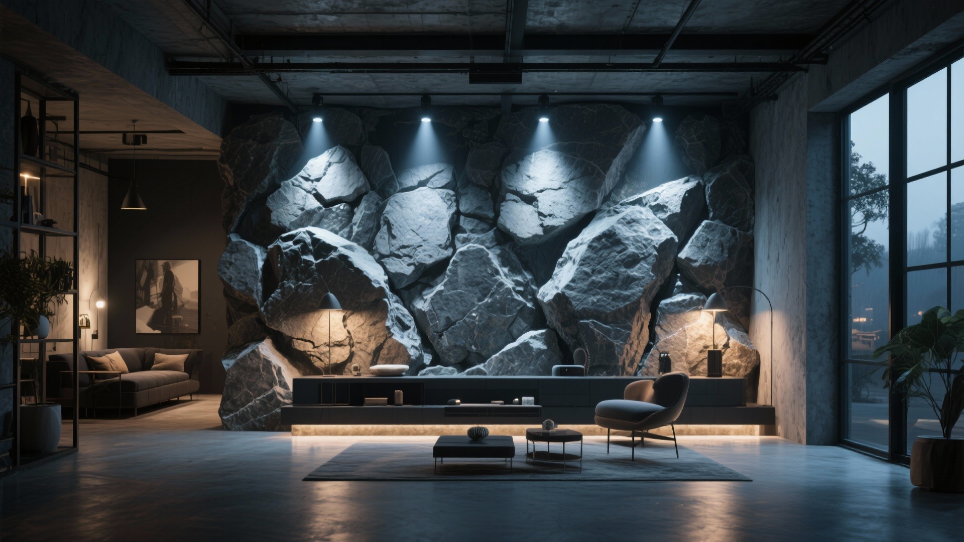 10 Inspiring Living Room Rock Wall Ideas